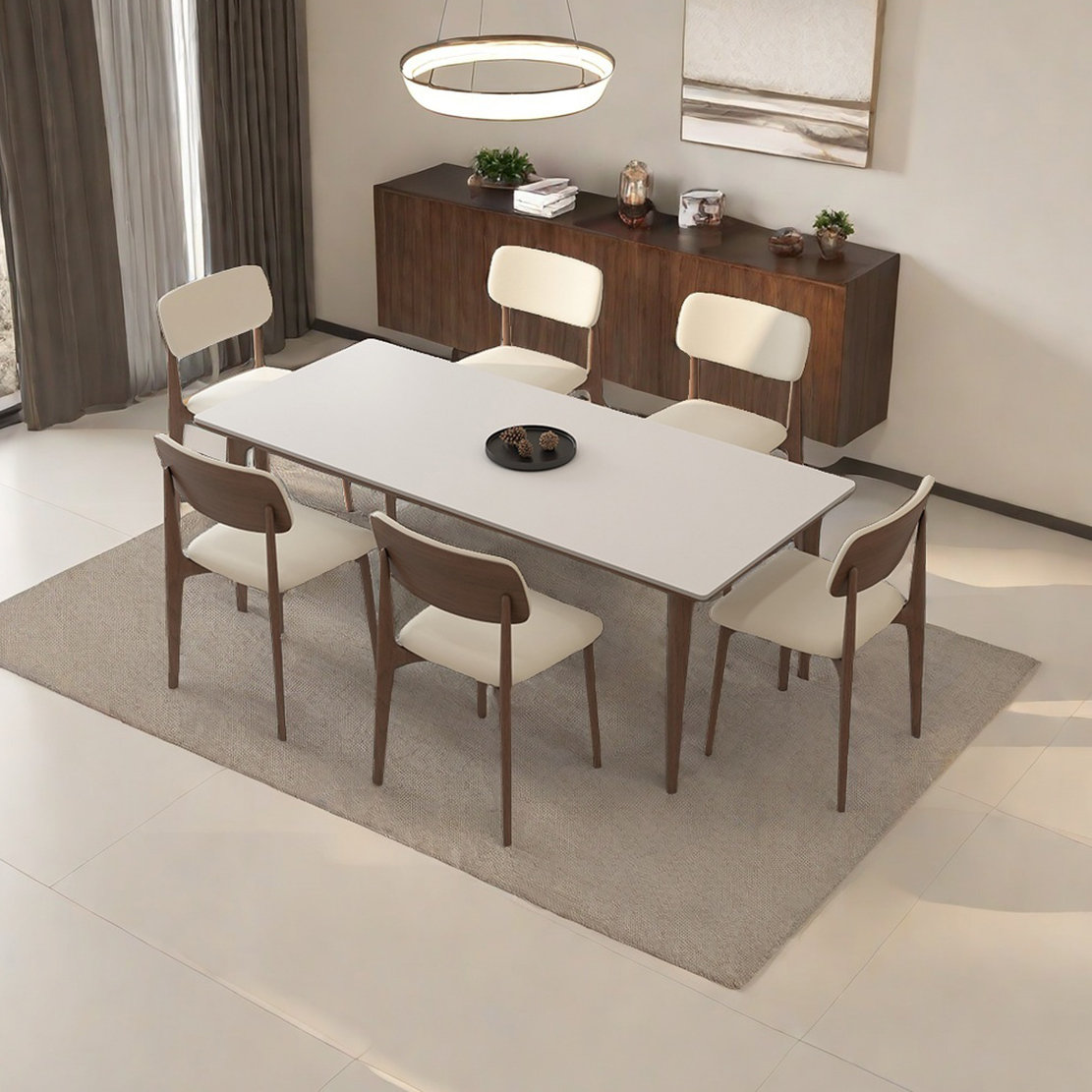A Zoetic Home Rock Slab Solid Wood Dining Table | Wayfair