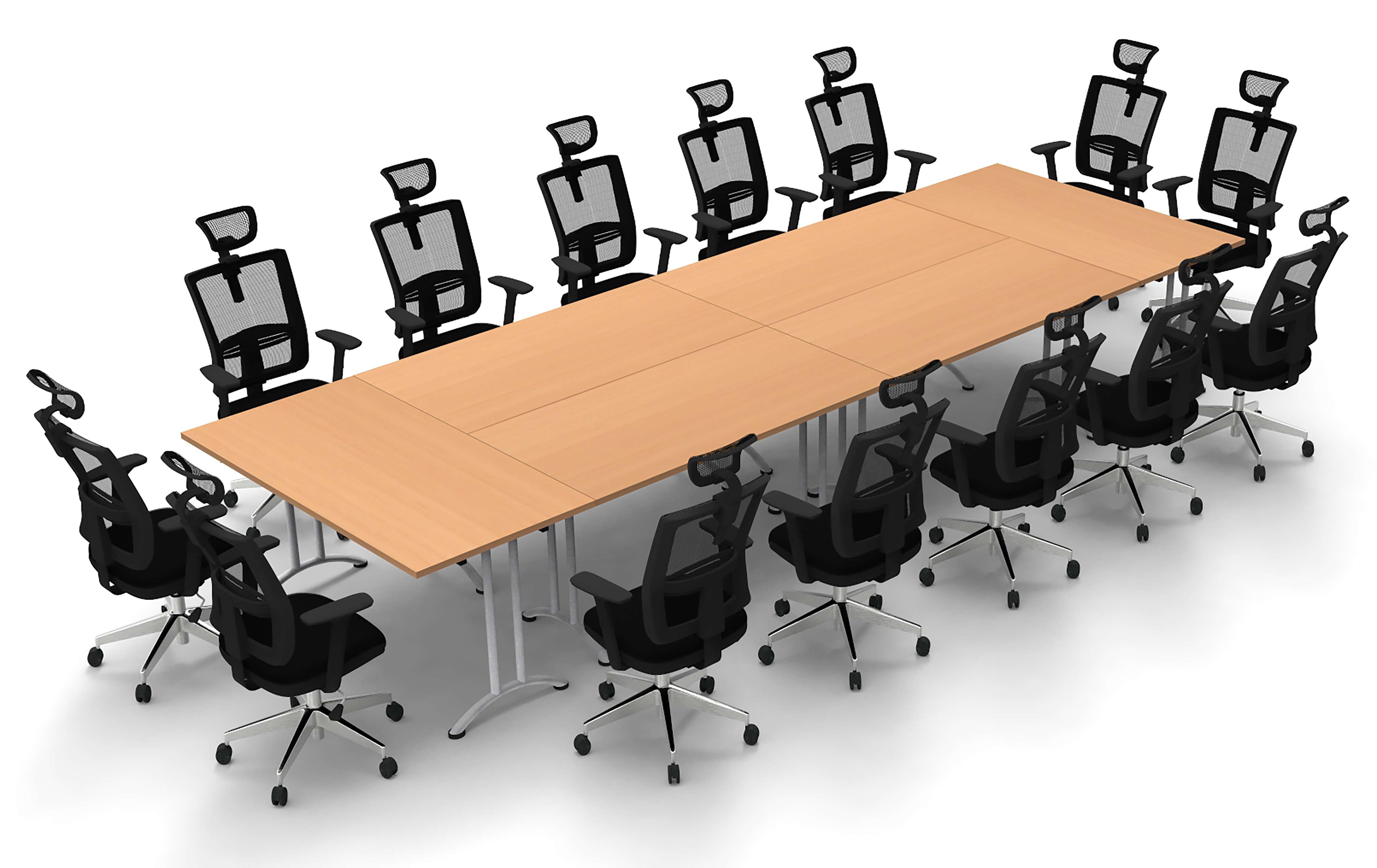 Symple Stuff Poyen Conference Meeting Tables with Chairs Complete Set ...
