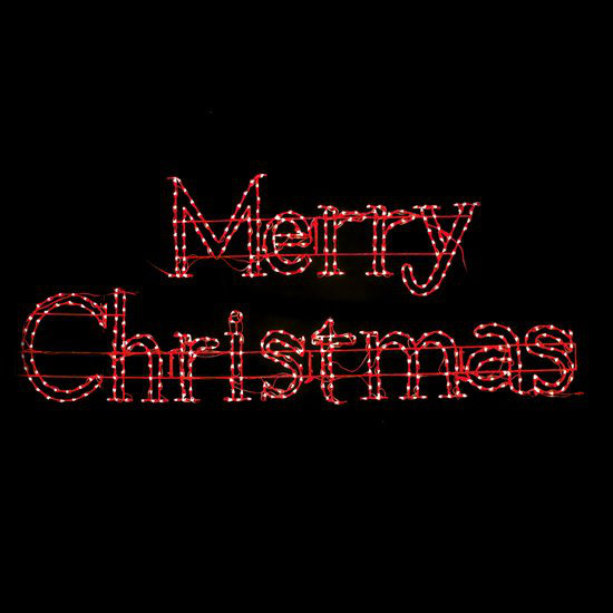 Merry Christmas Sign Lighted