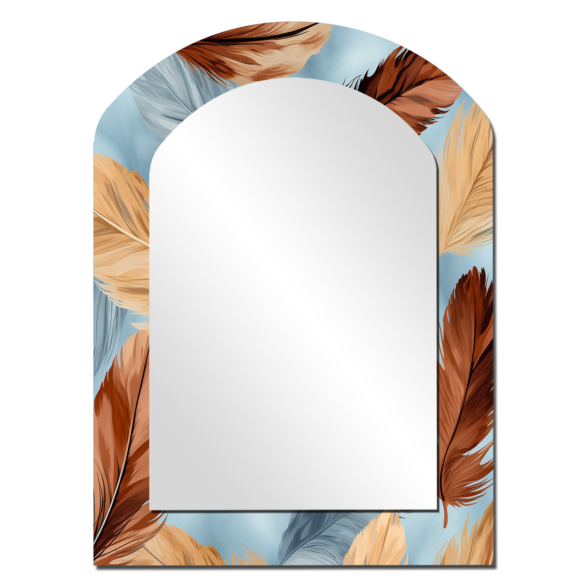 Dakota Fields Retro Boho Feathers In Blue And Orange II - Feathers ...