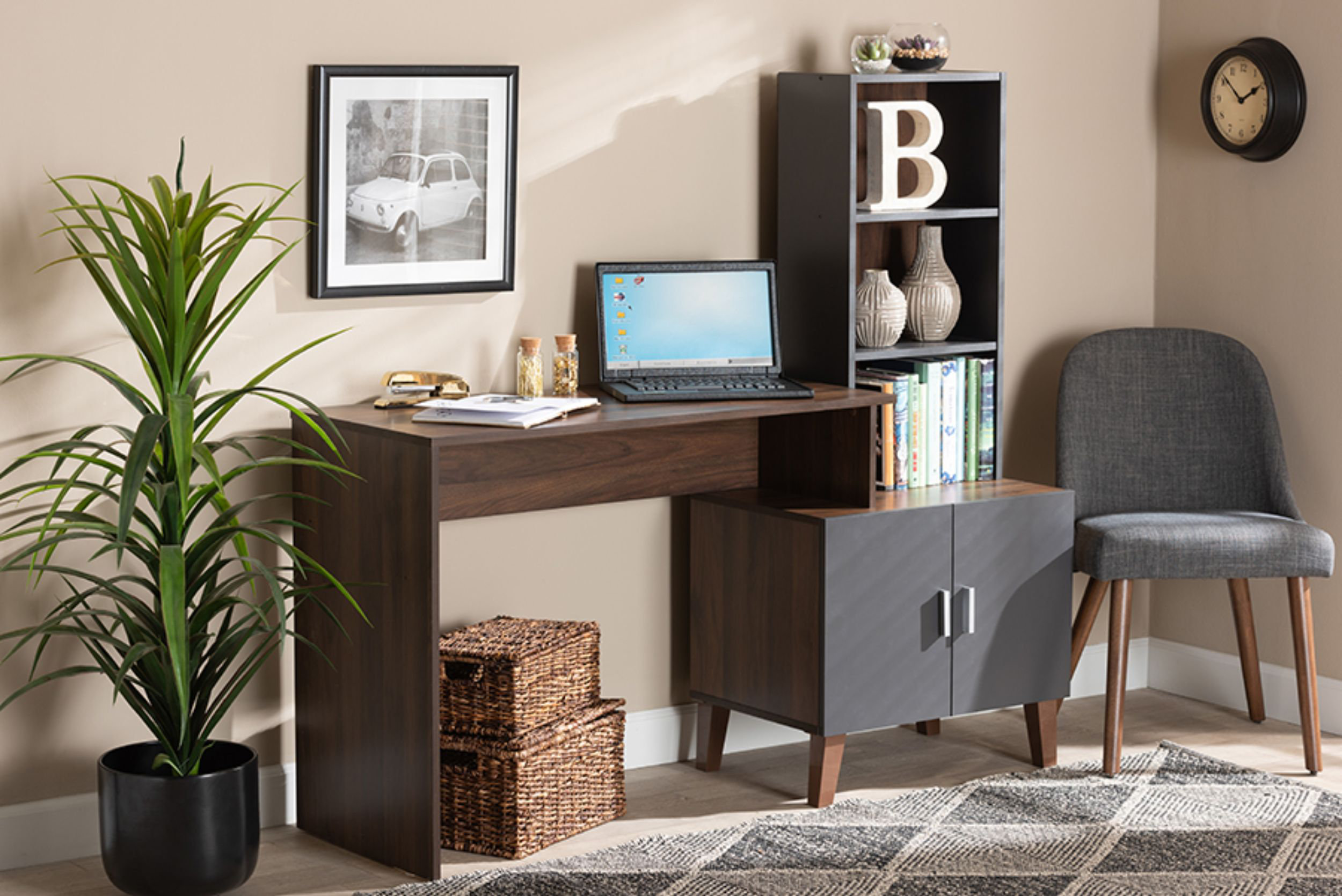 George Oliver New Age Modern Contemporary Home Office Utility Desk ...