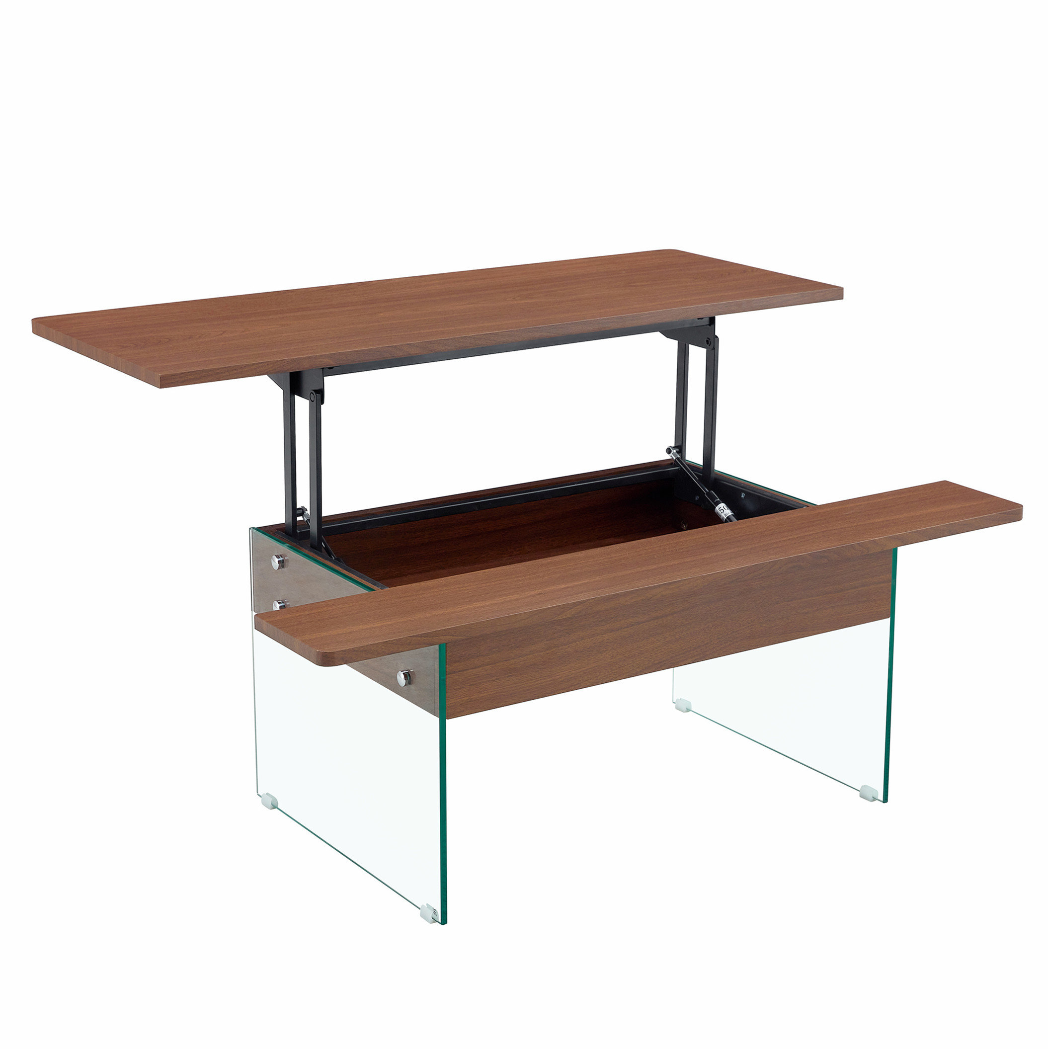 Wrought Studio™ Coffee table with height - adjustment and storage space ...