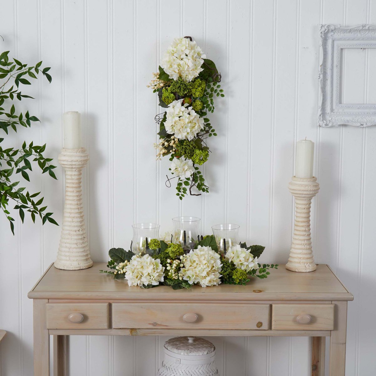 One Allium Way® Hydrangea Teardrop Swag & Reviews | Wayfair
