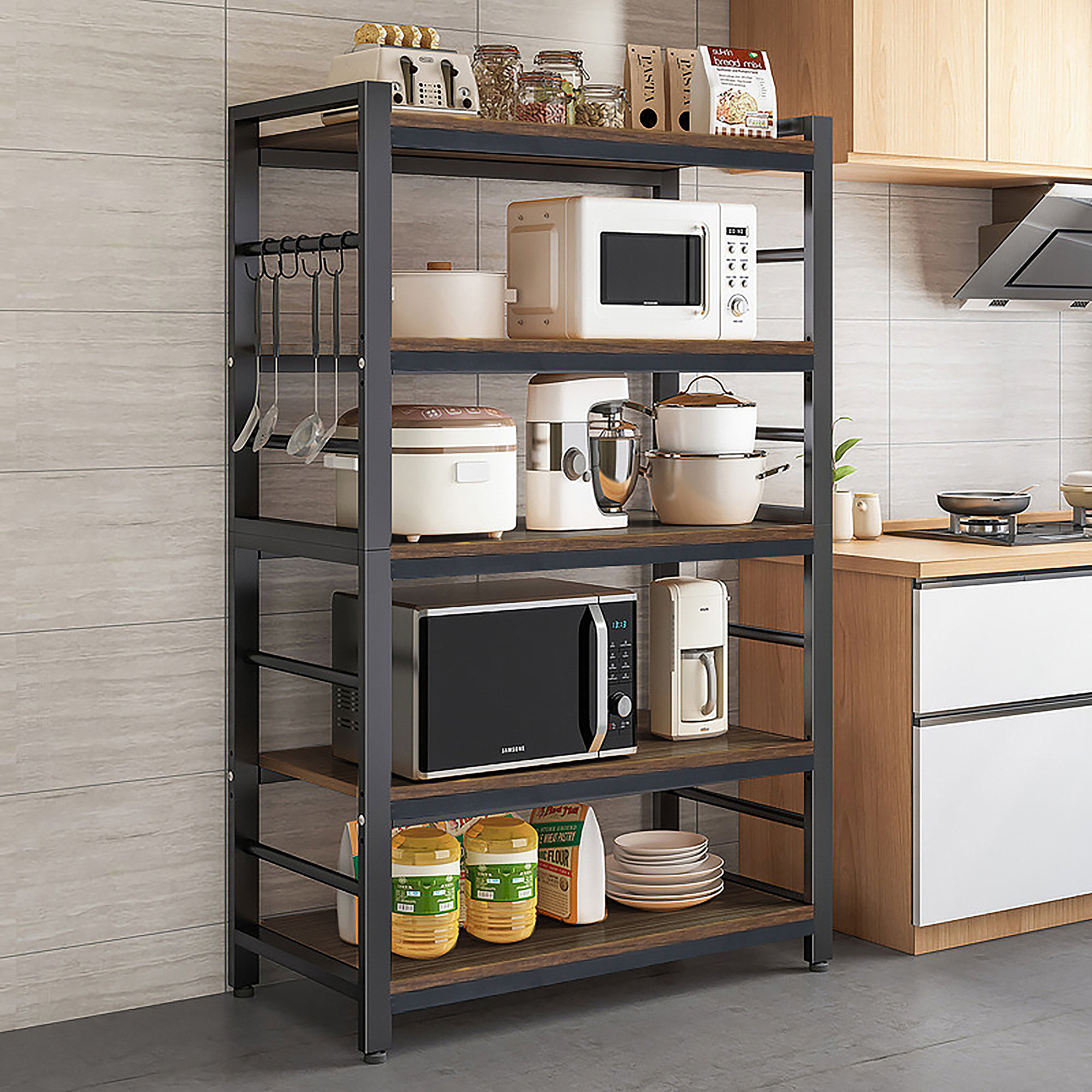 17 Stories 5-Tier Adjustable Kitchen Baker's Rack & Reviews | Wayfair