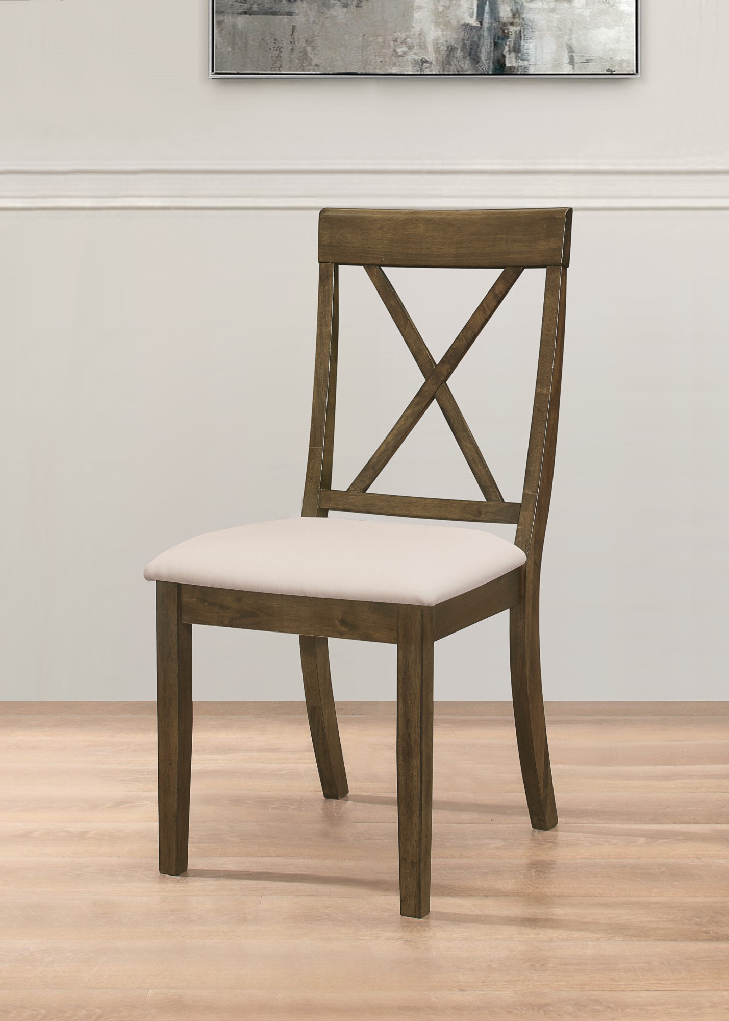 Lark Manor™ Alyas Cross Back Side Chair in Warm Gray & Reviews | Wayfair