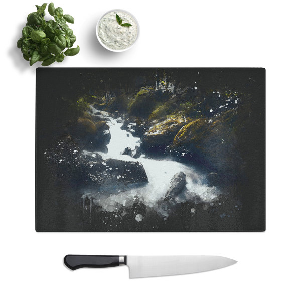 East Urban Home Forest Stream Vol.3 Paint Splash Chopping Board ...