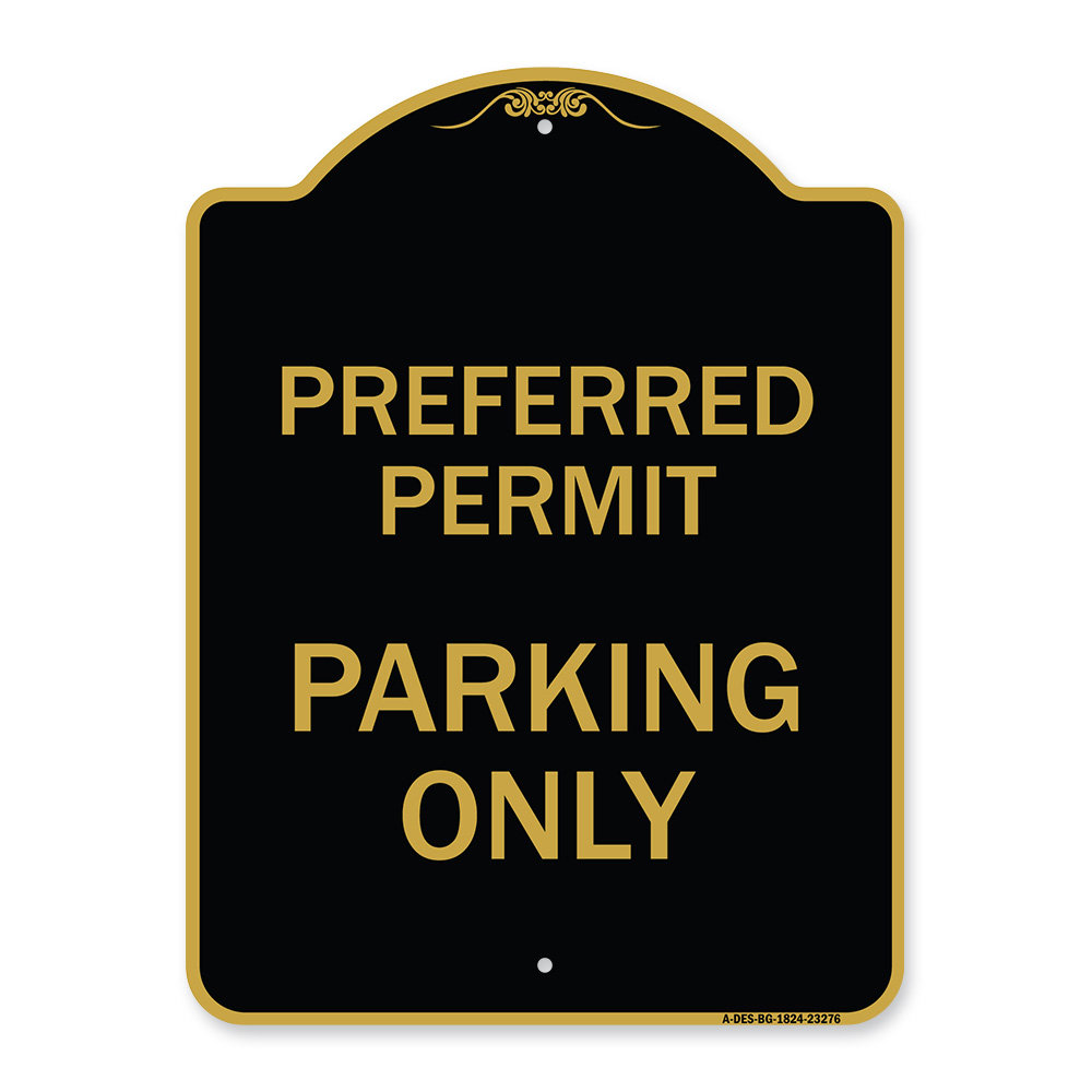 Signmission Designer Series Sign - Preferred Permit Parking Only ...