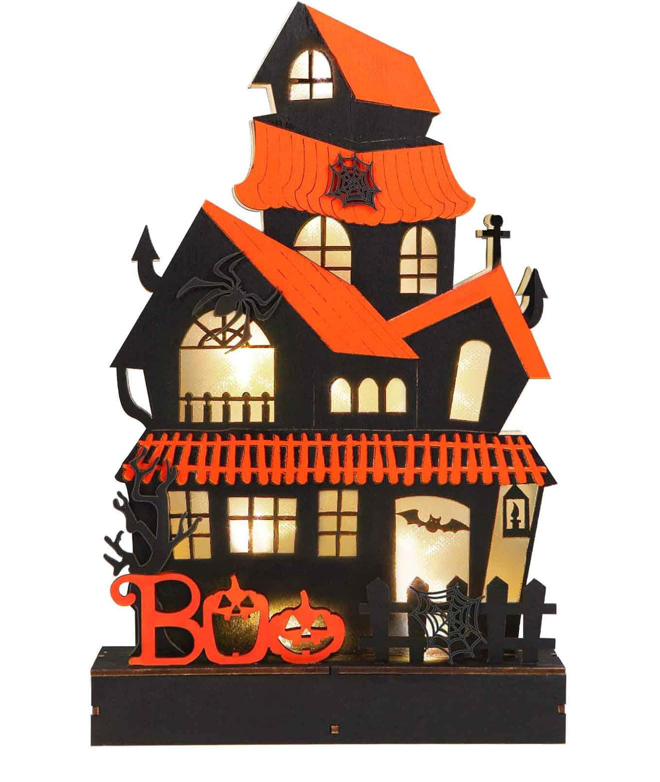 Ophelia & Co. Indoor Halloween Haunted House Light Decor - Wooden ...