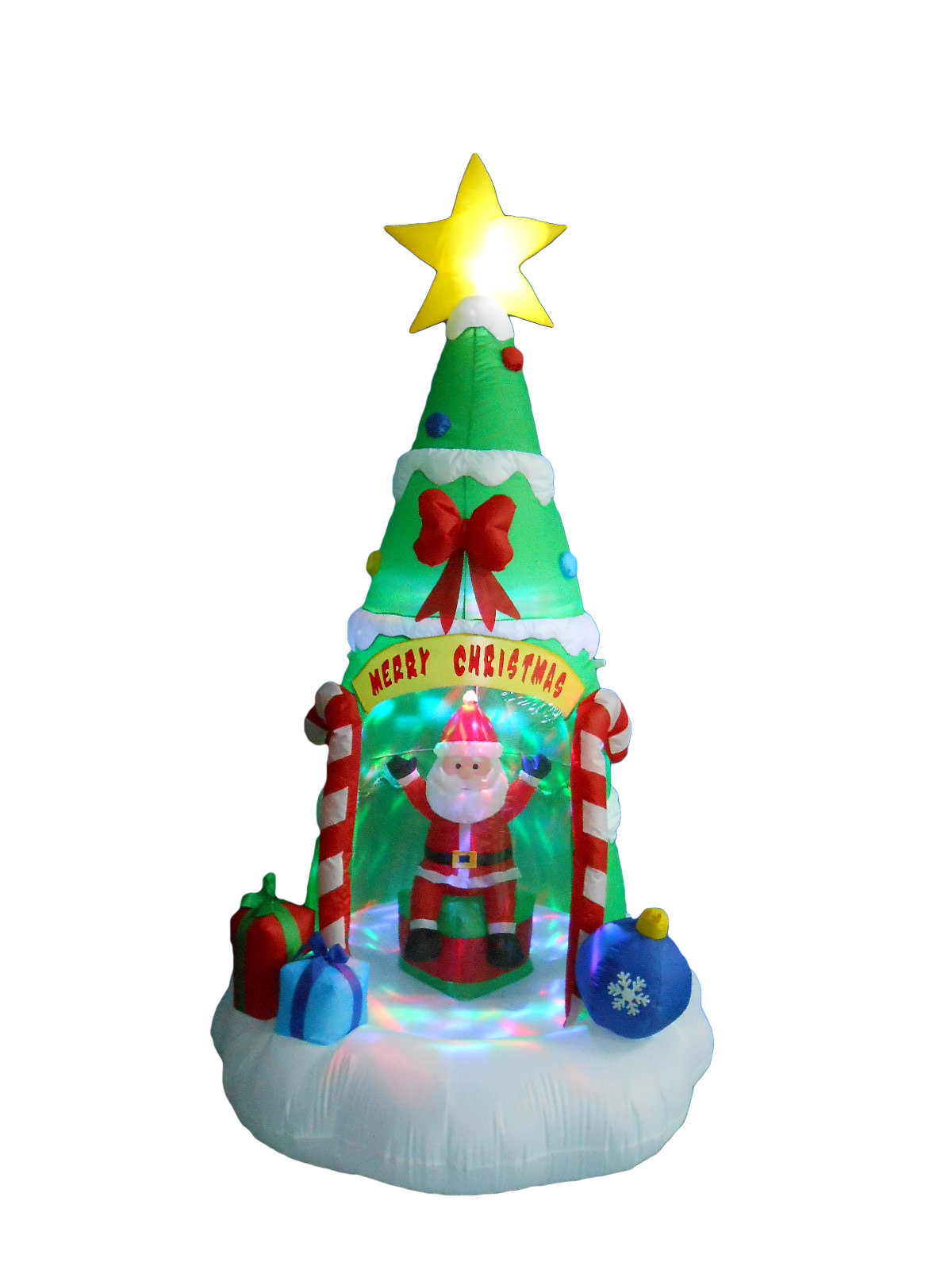 The Holiday Aisle® 8 Foot Tall Lighted Inflatable Christmas Tree With