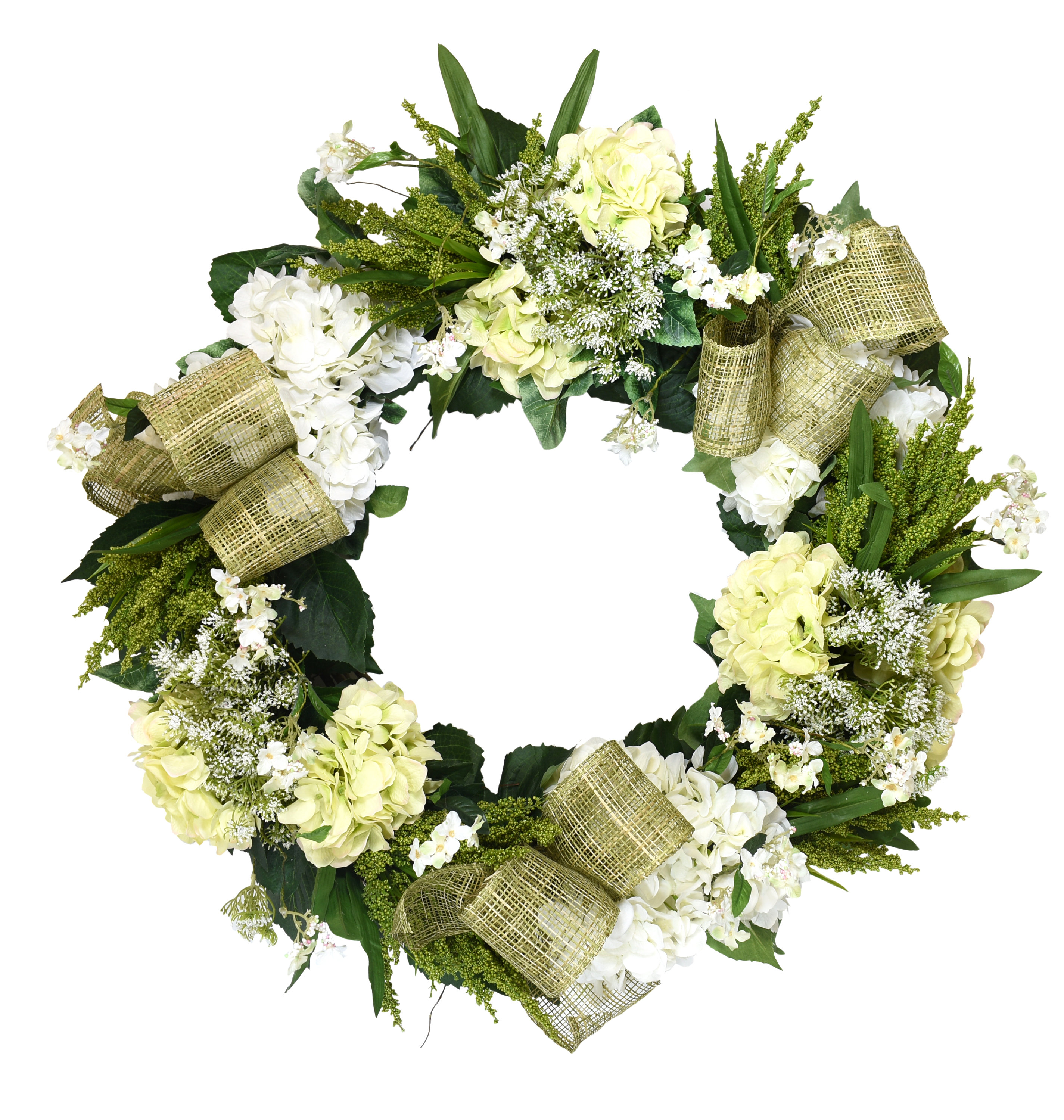 Lark Manor Hydrangea, Heather and Queen Anne's Lace Wreath - Wayfair Canada