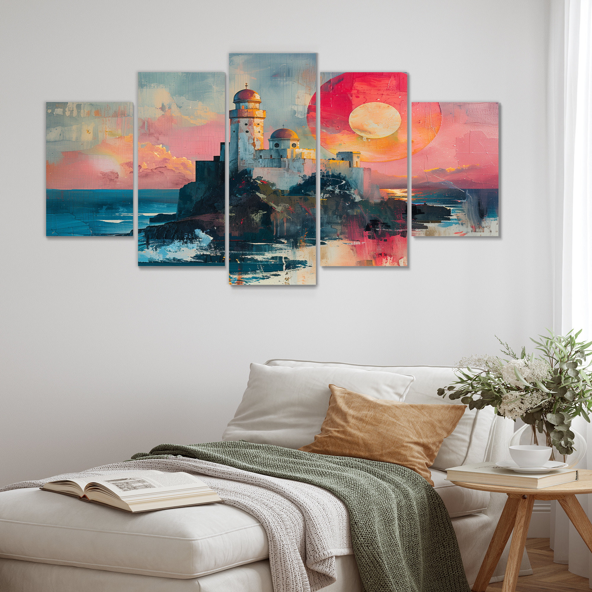 Breakwater Bay Pink Blue Summer Coastal Astral Observatories ...