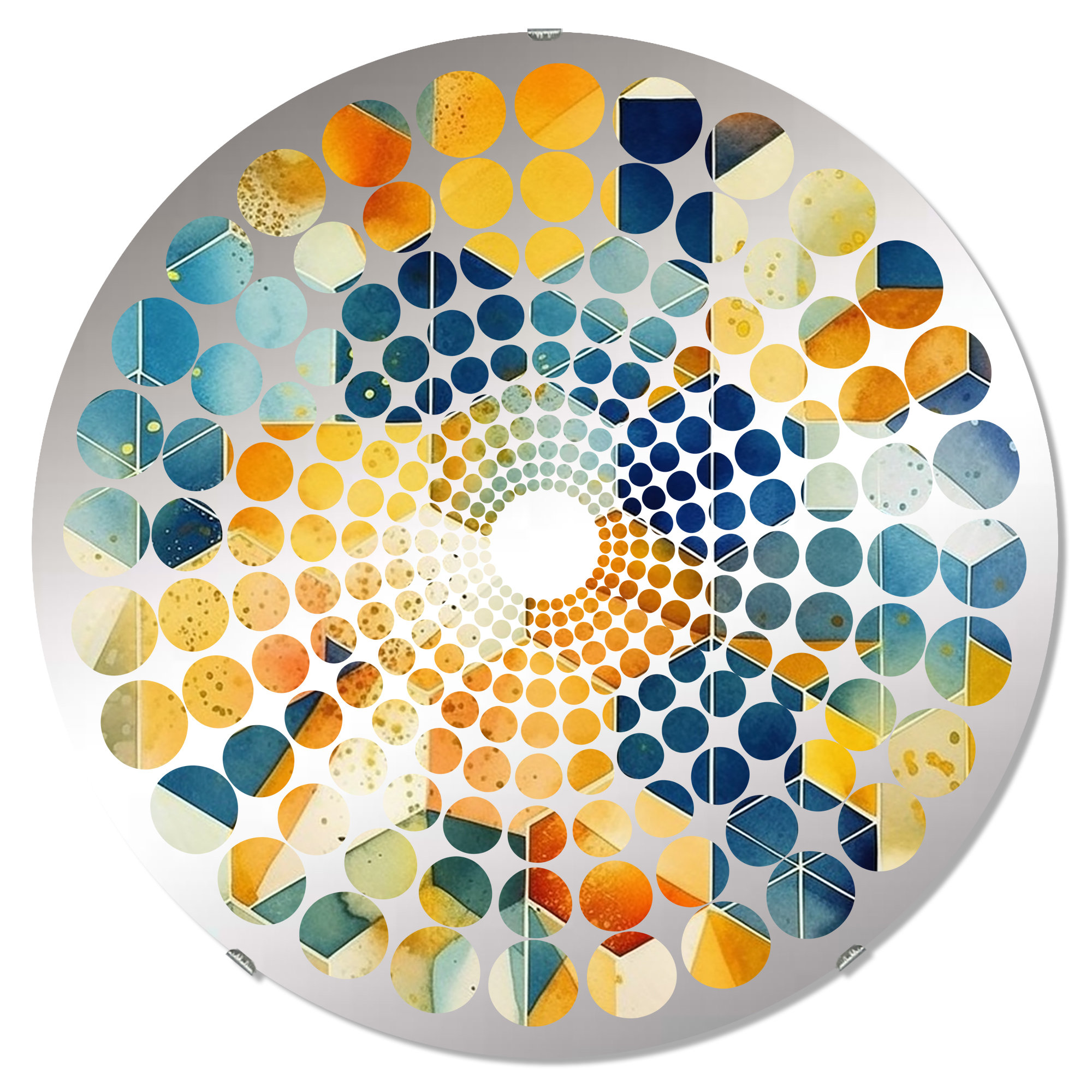 Design Art Soothing Scandinavian Reflections I - Radial Dot Decorative ...