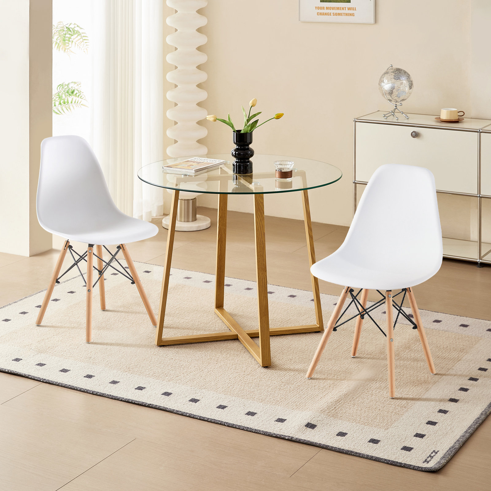 George Oliver 2 Person Dining Table Set,Round Dining Table Set For 2 ...