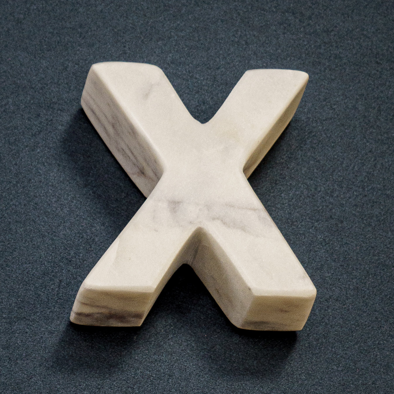 Ebern Designs White Marble Letter X - Wayfair Canada