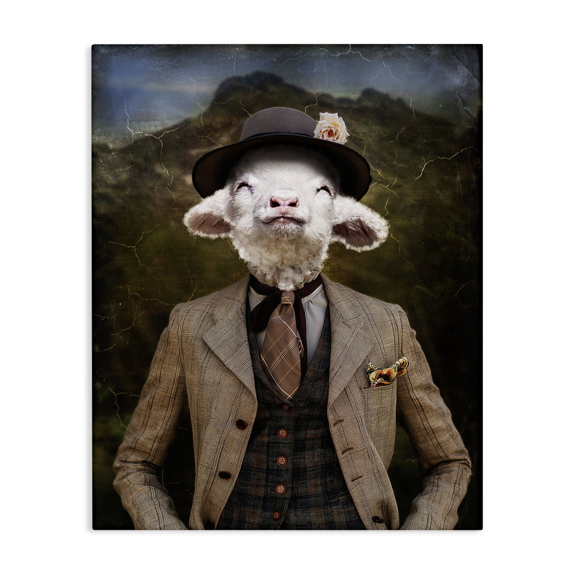 Red Barrel Studio® Happy Classic Lamb Canvas Wall Art by Karen Burke ...