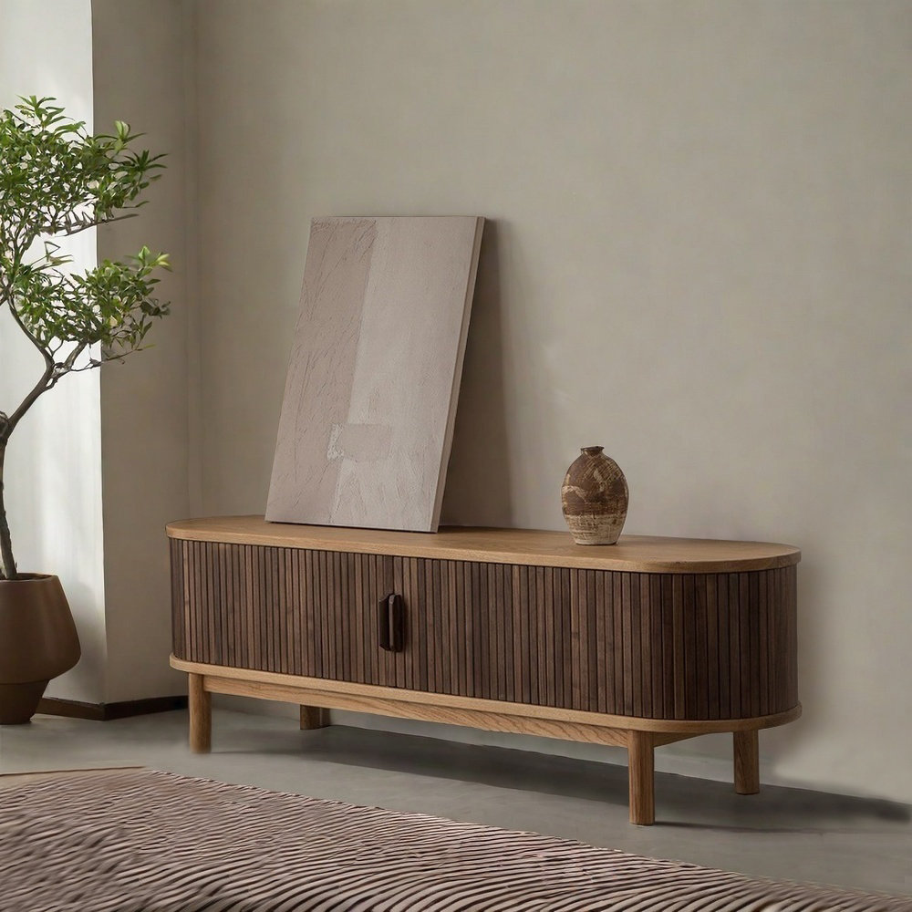 Finaewg Japanese style solid wood TV stand | Wayfair