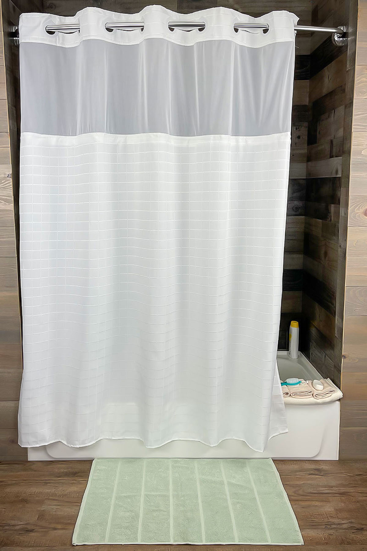 Hang2it 2 Piece Geometric Shower Curtain Set | Wayfair