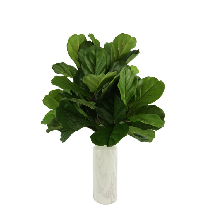 Creative Displays, Inc. Faux Fiddle Leaf Fig Plant in Ceramic Vase ...