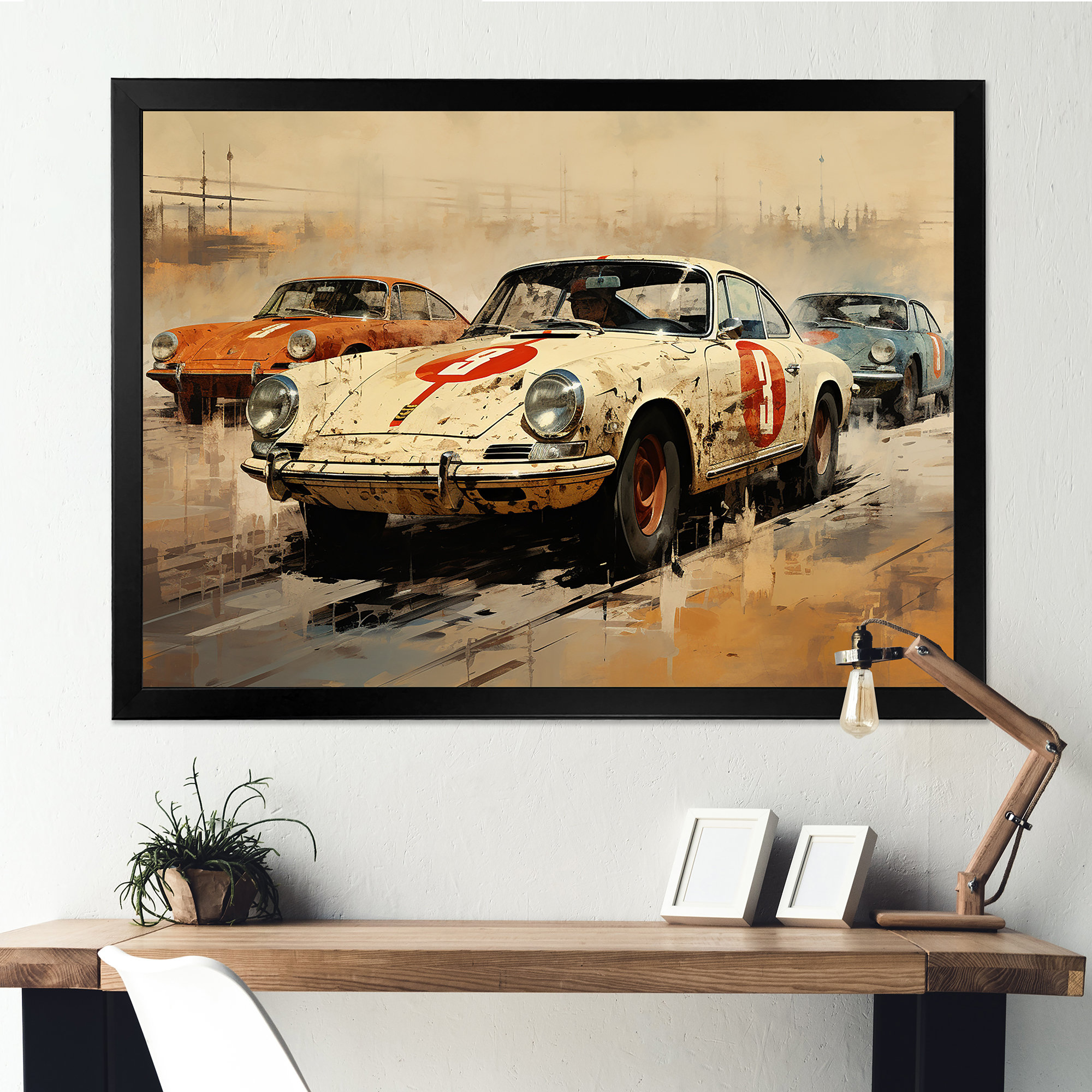 17 Stories Vintage Rally Speed Car Melody 2 - Race Tracks Wall Art ...