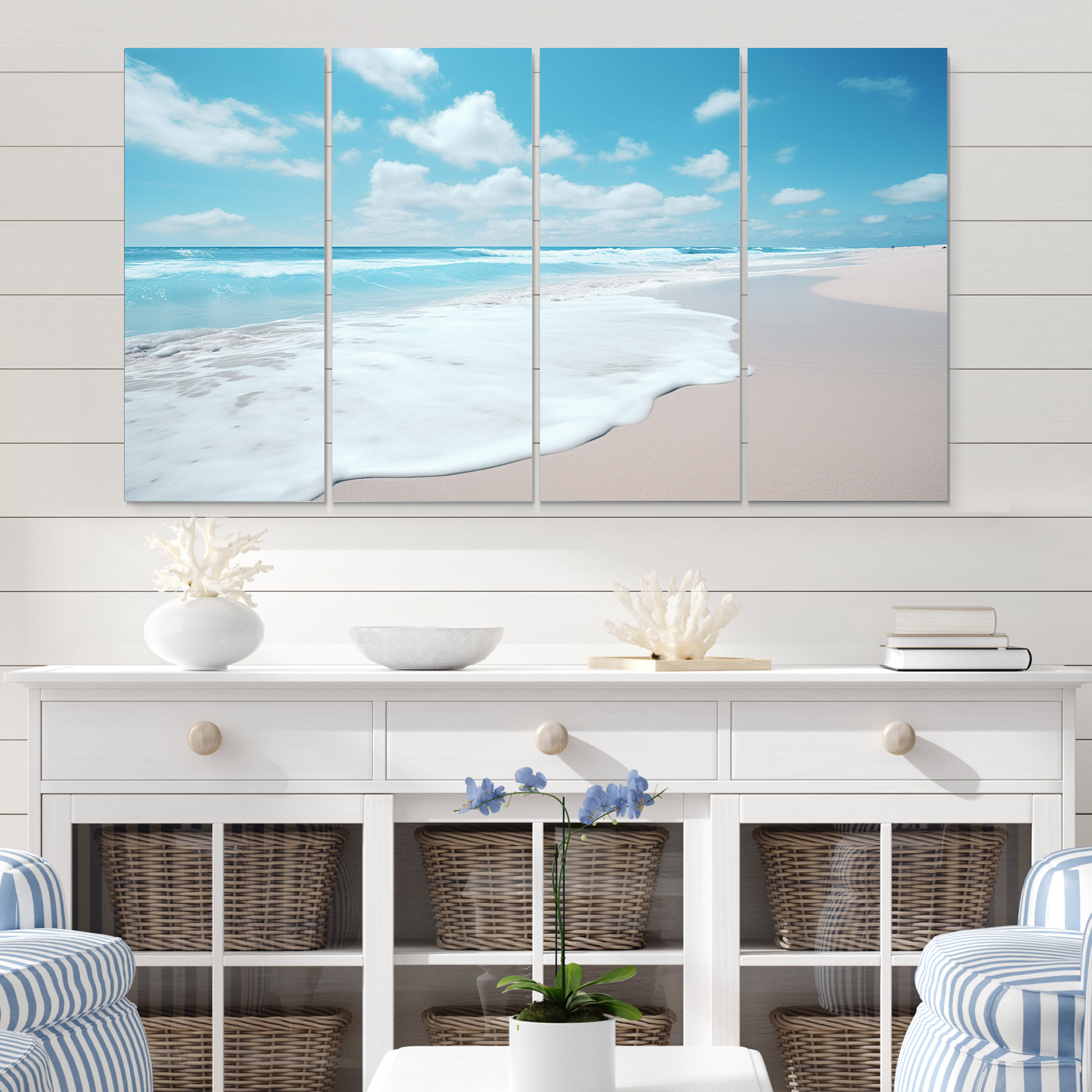 Design Art Beach Minimalism Landscape I - Nautical & Beach Canvas Art ...