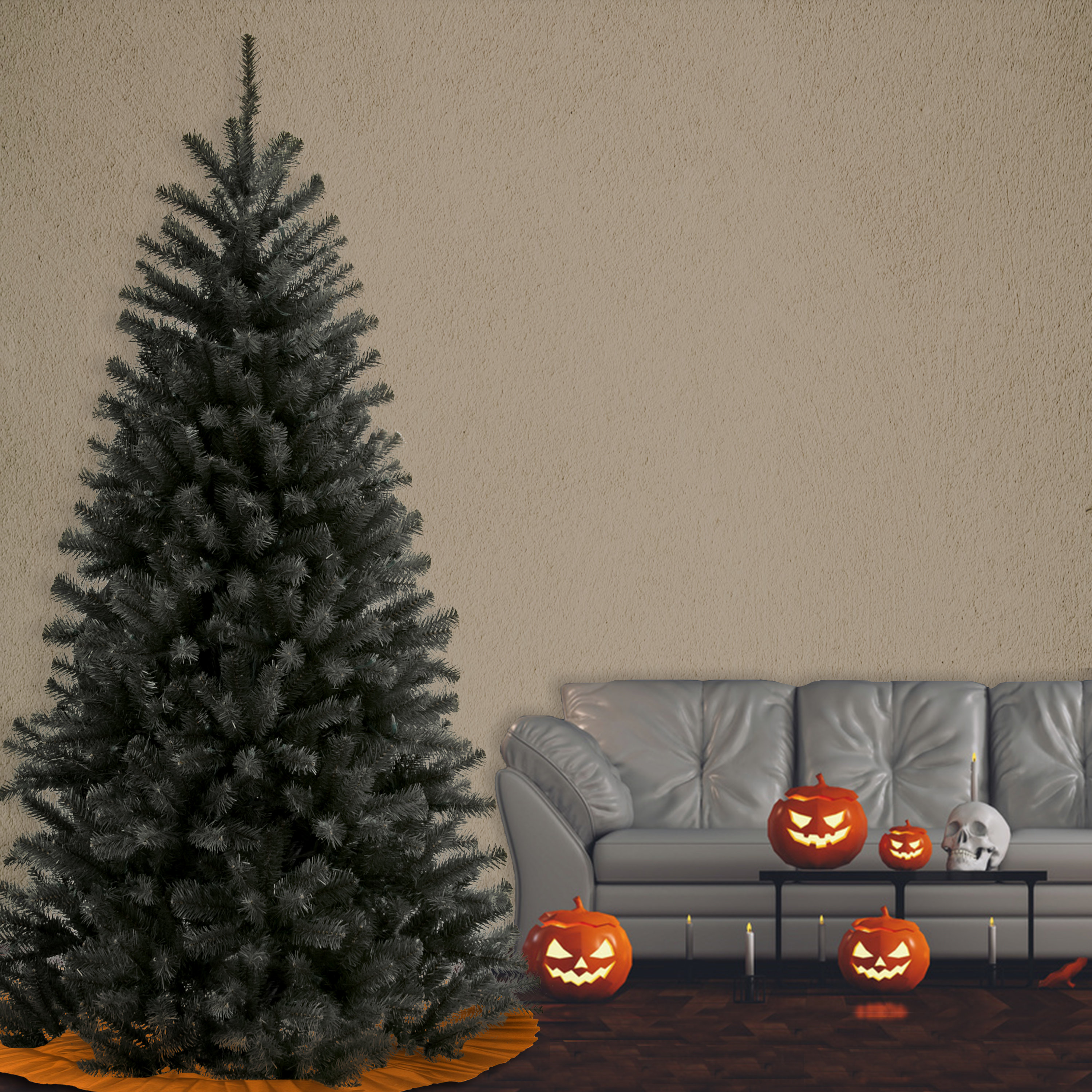 National Tree Company Black Spruce Halloween Tree & Reviews - Wayfair ...