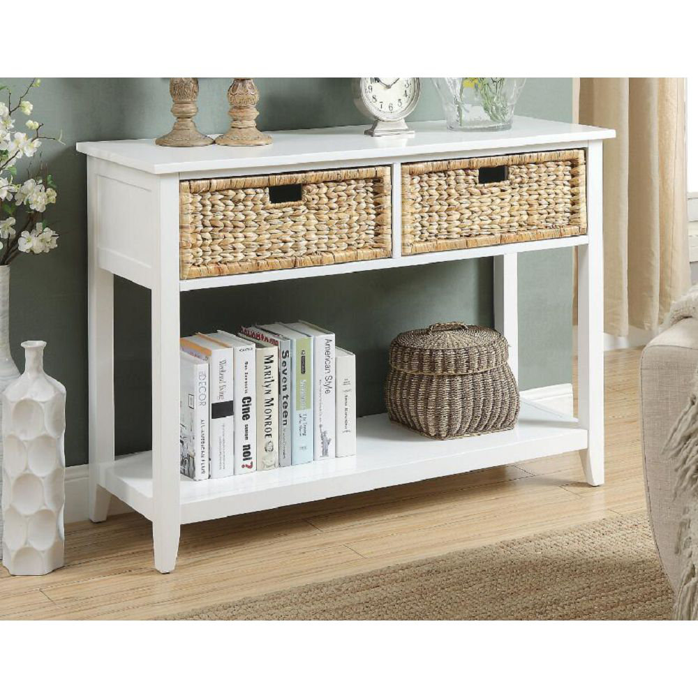 Highland Dunes Lakendra Console Table, Sofa Table with Two Drawers and ...