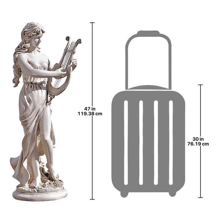 Design Toscano Muse with Harp Statue & Reviews | Wayfair