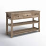 Lark Manor Nibbi 47" Console Table with Wood Frame and Legs, 3 Drawers ...