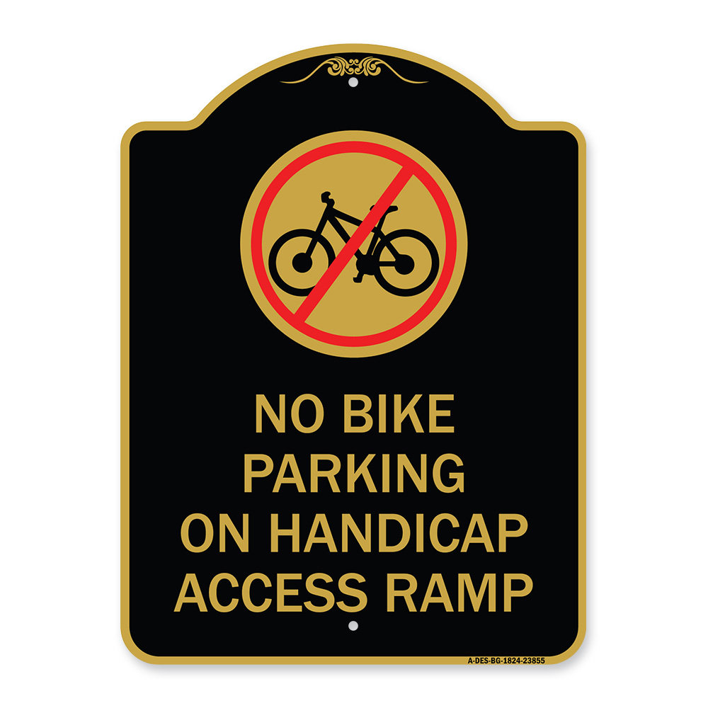 Signmission Designer Series Sign - No Bike Parking On Handicap Access ...