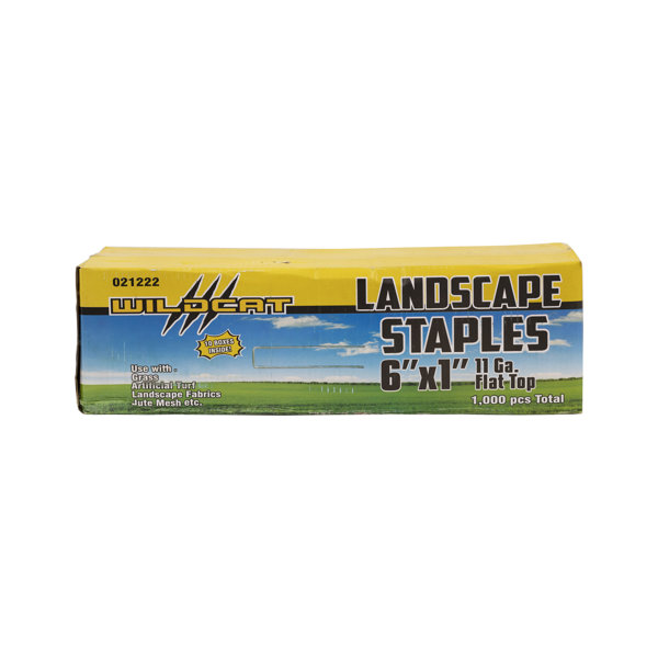 MSI Wildcat GA Landscape Staples 1" x 6", 11 Gauge. 100 pc Box | Wayfair
