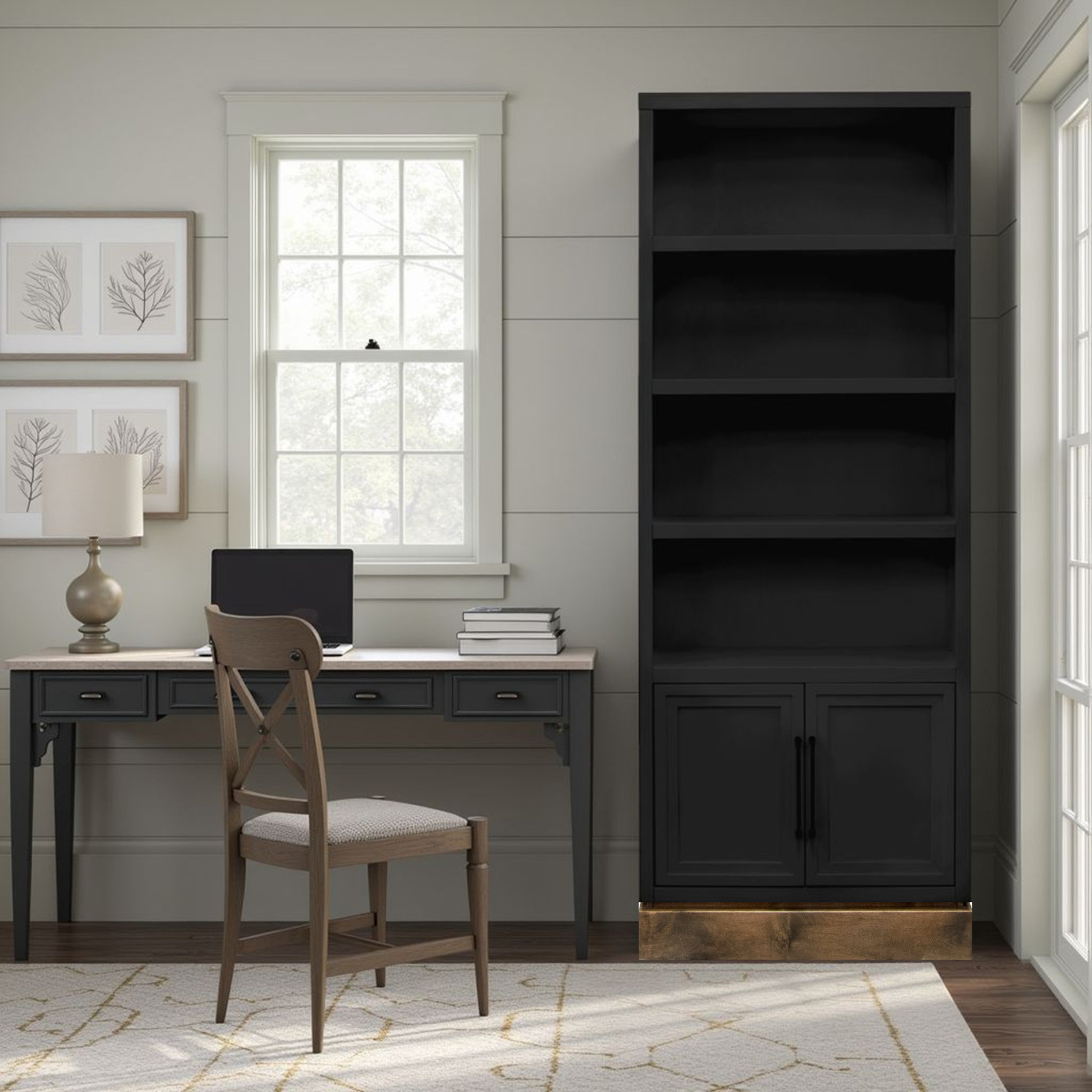 Ebern Designs 82 inch High Pier Bookcase, No Assembly Required ...