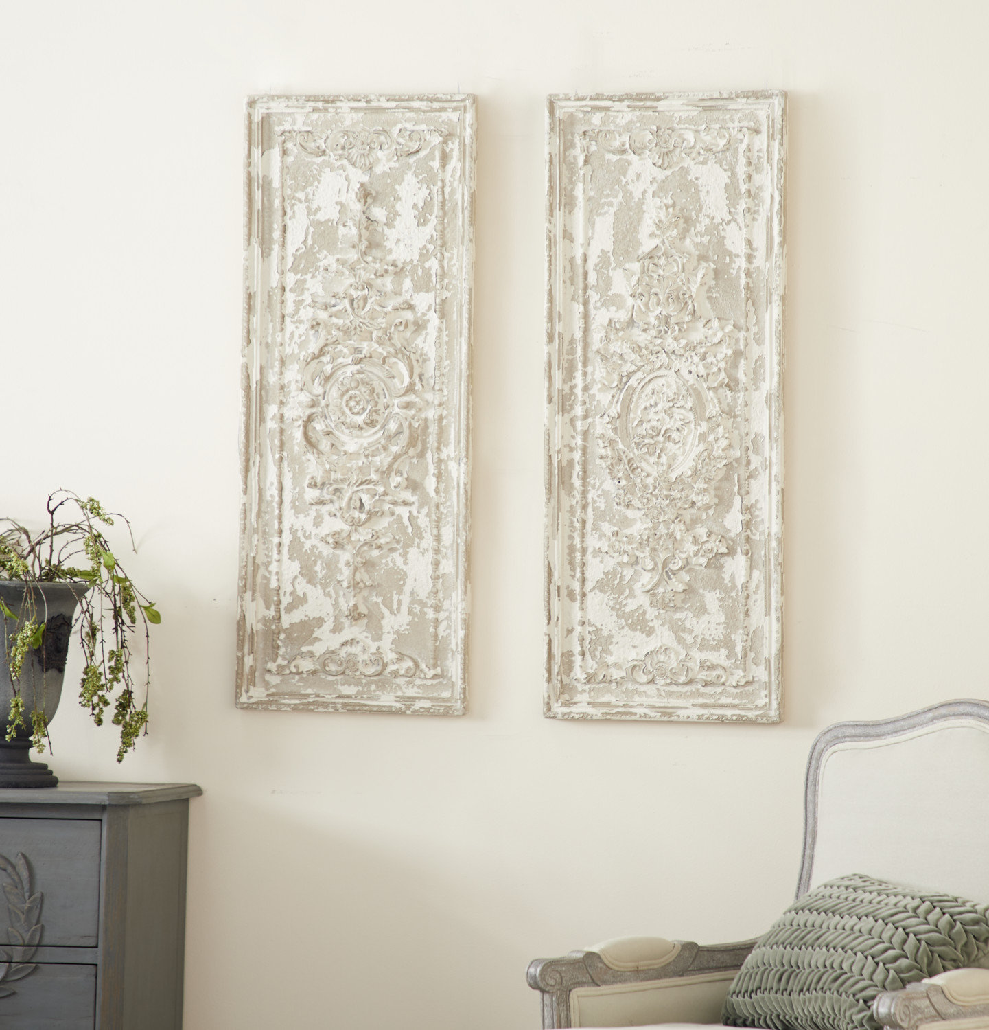 Bungalow Rose Fiber clay Ceramic Handmade Carved Arabesque Geometric ...