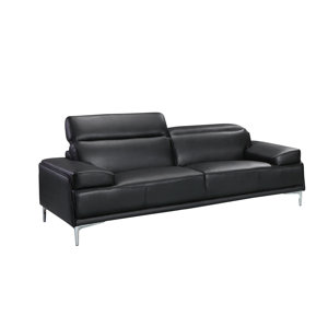 Brayden Studio® Brijin 86'' Leather Sofa | Wayfair