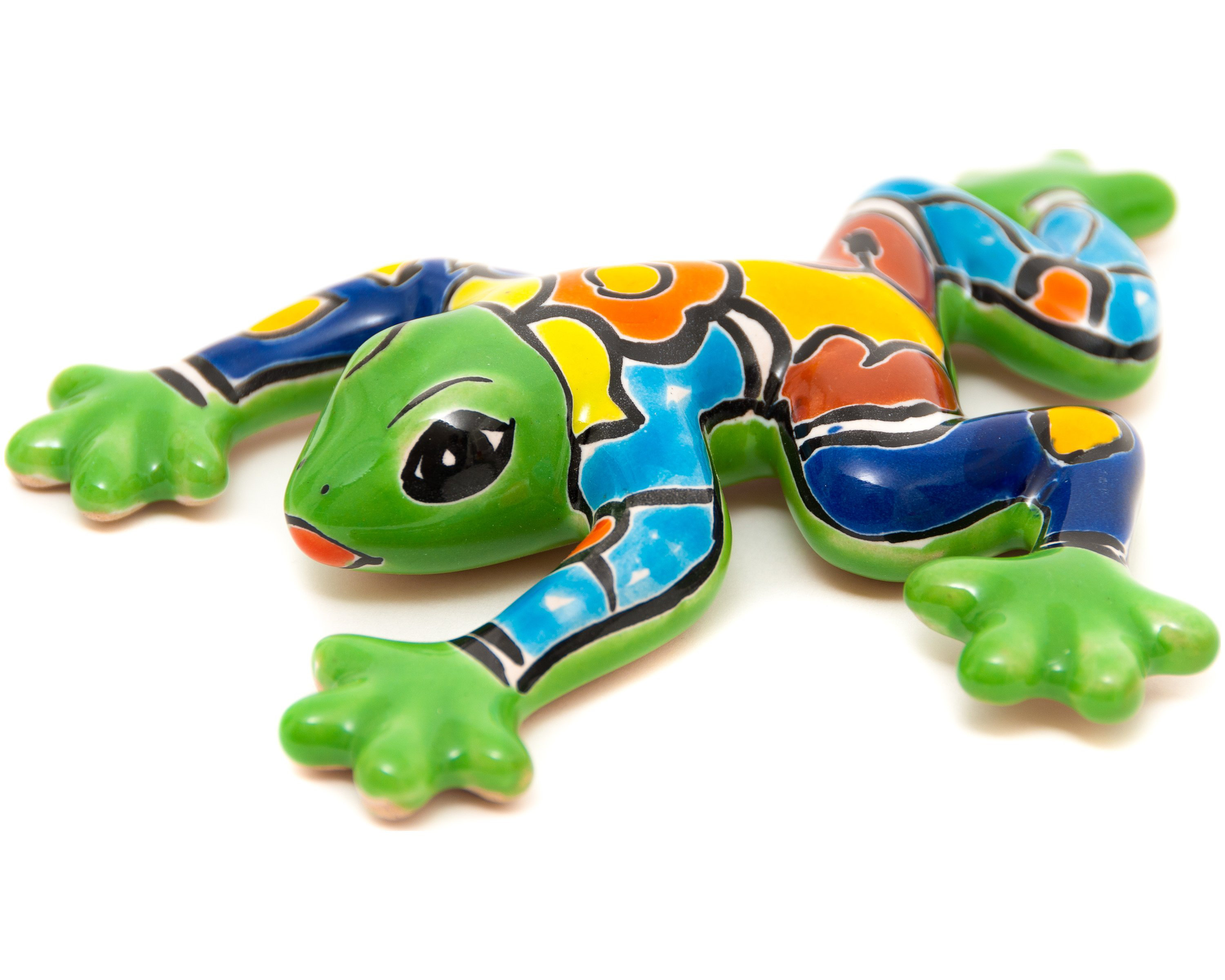 Arlmont & Co. Odil Handmade Mexican Talavera Ceramic Colorful Mini Frog ...