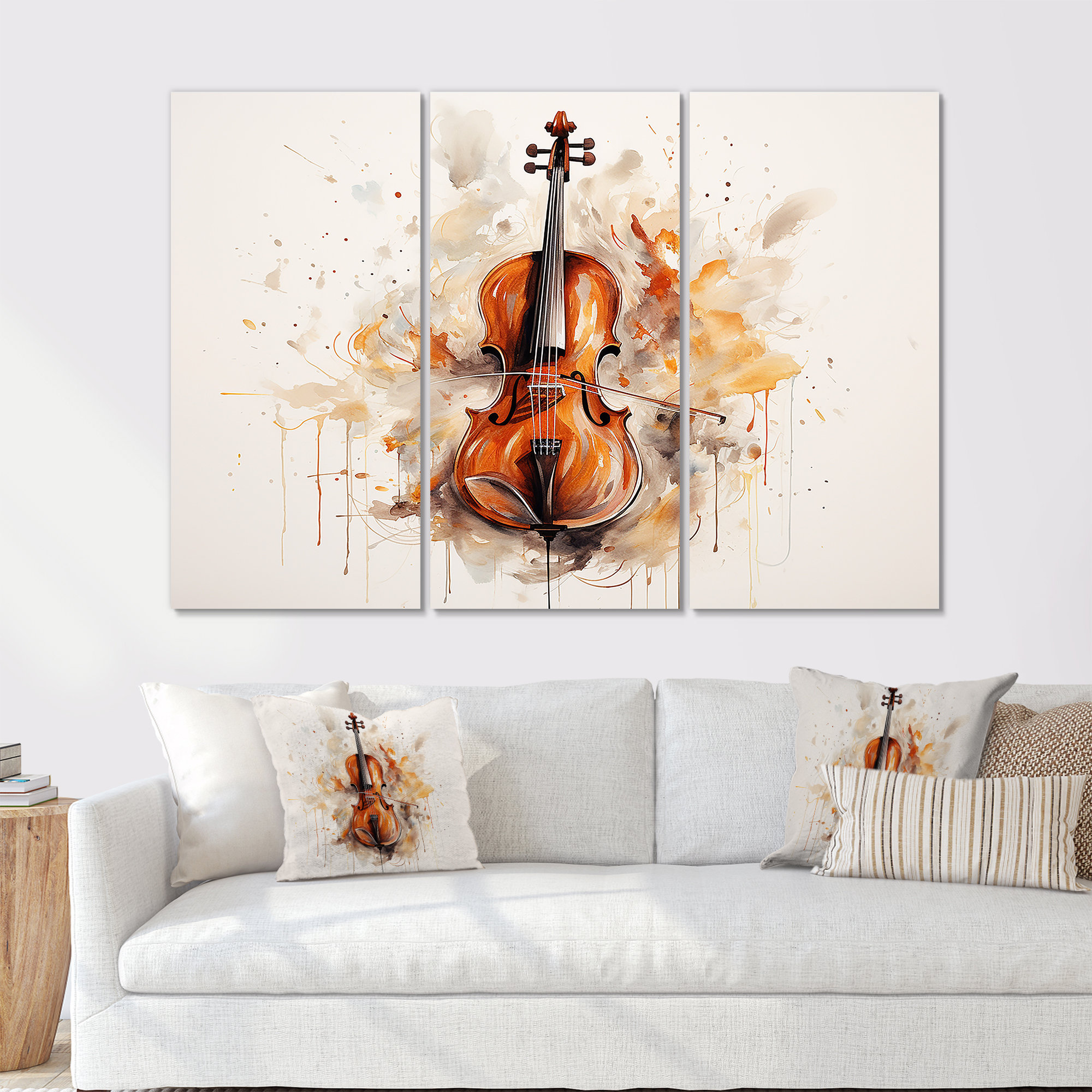 Trent Austin Design® Cello Contour Rich Brown III - Music Wall Art ...
