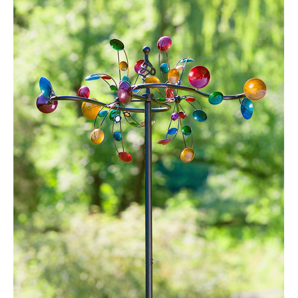 Wind & Weather Horizontal Cups Metal Wind Spinner & Reviews | Wayfair
