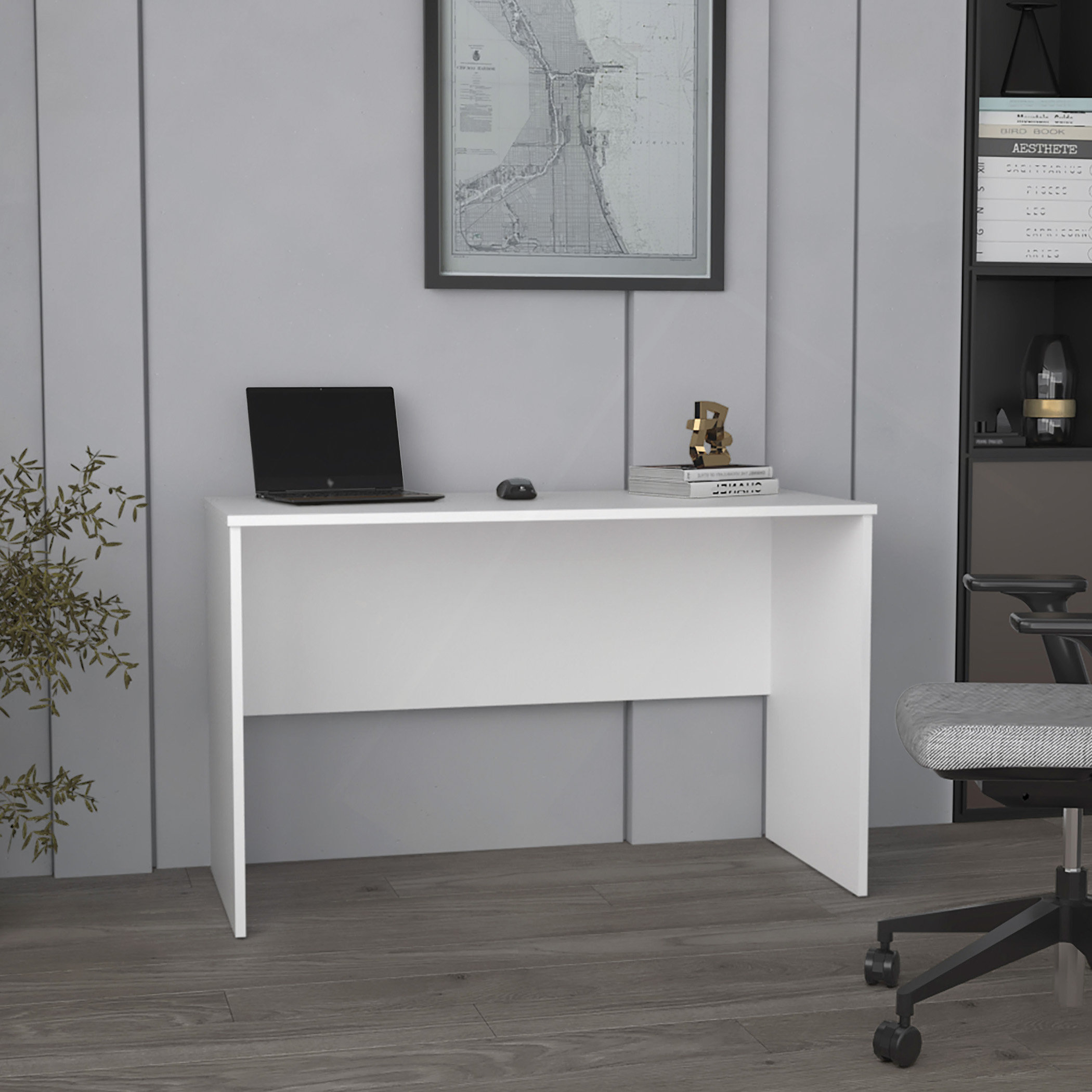 Latitude Run® FM FURNITURE Rough Rock Minimalist Home Office Work Desk ...