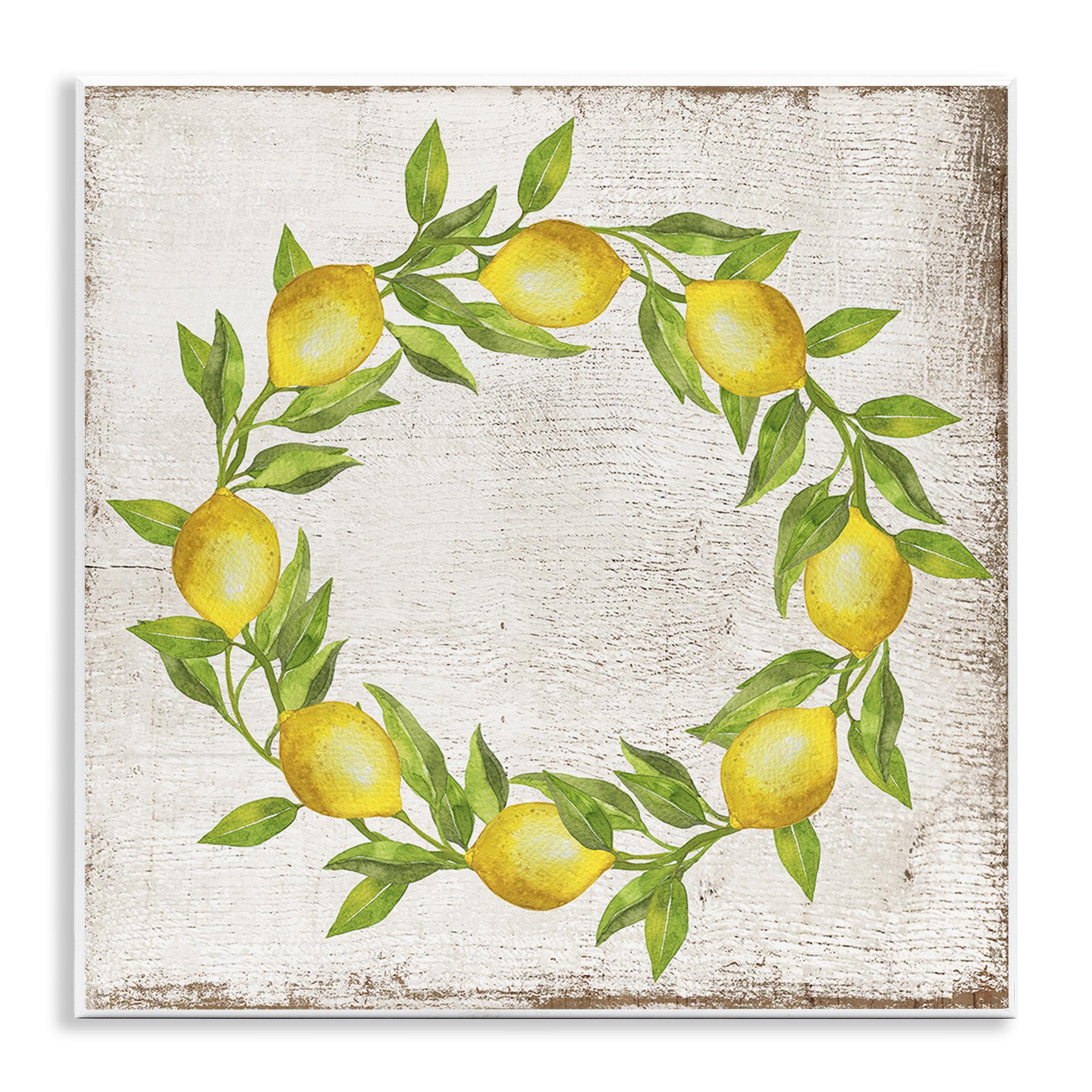 Winston Porter O Letter Lemon Wreath Wall Plaque Art by Creatif Belle ...