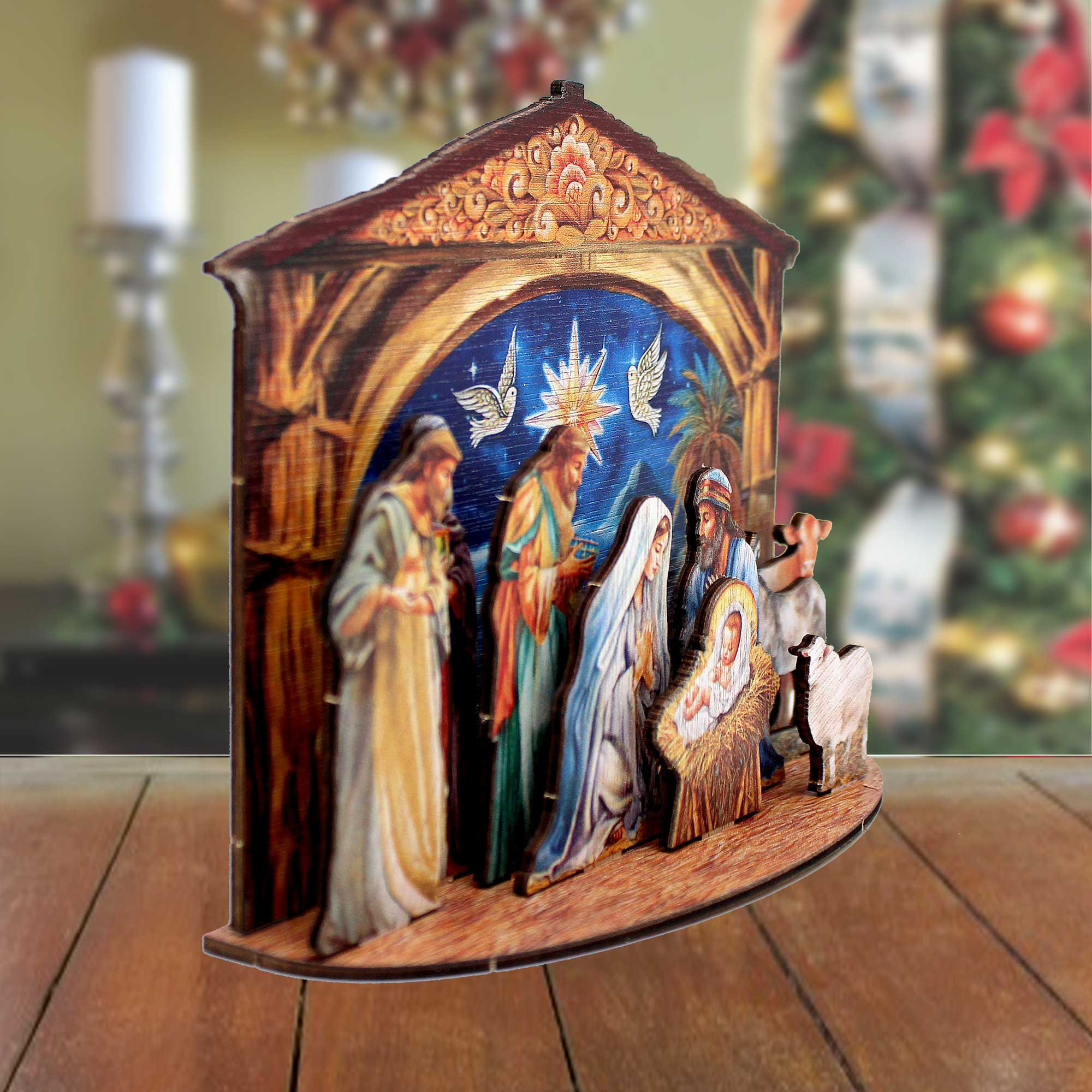 The Holiday Aisle® The Birth Of Jesus Christmas Nativity Scene Village ...