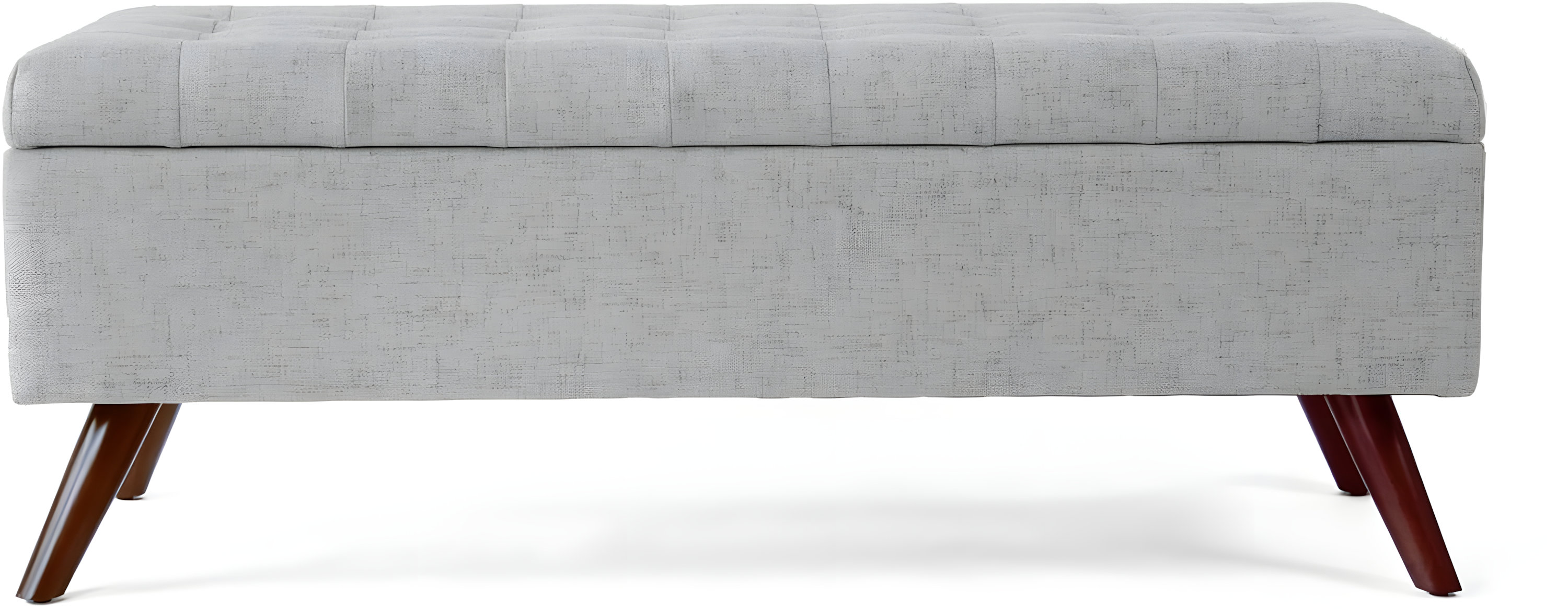 Corrigan Studio® Modern Gray Large Storage Bench - Upholstered Entryway ...