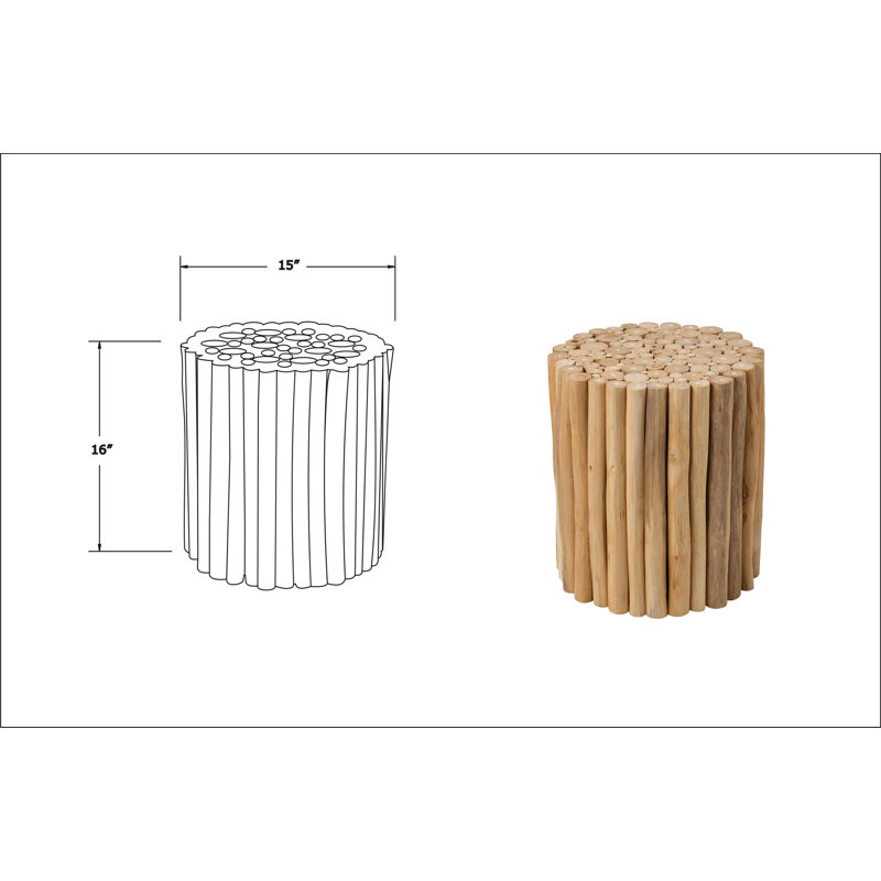 Birch Lane™ Amhold Solid Wood Drum End Table & Reviews - Wayfair Canada