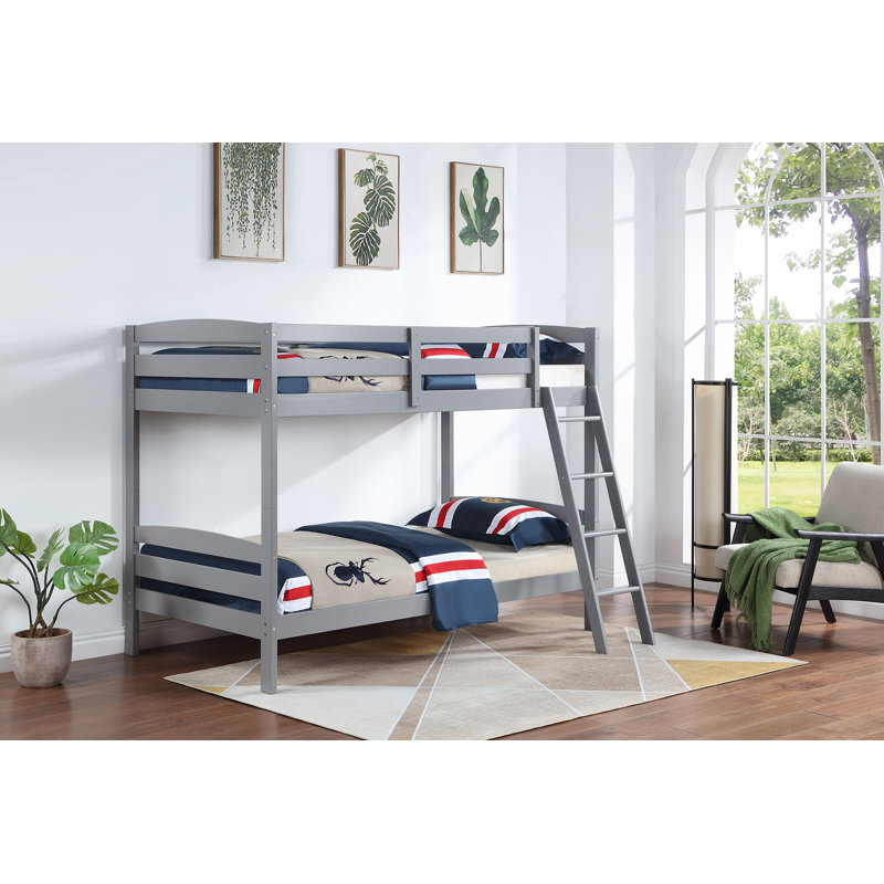 Harriet Bee Jawid Kids Twin Over Twin Bunk Bed | Wayfair