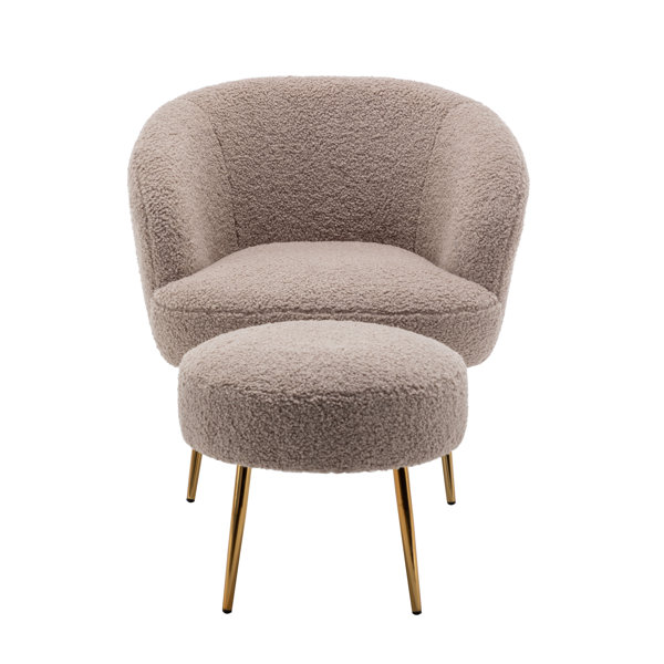 Willa Arlo Interiors Shanitaortia Teddy Fabric Accent Chair with ...