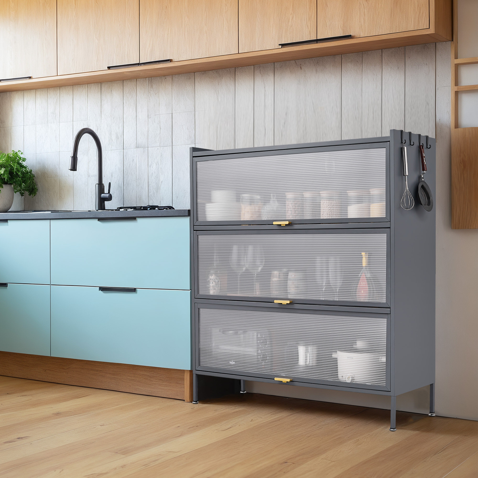Ebern Designs Kusilvak Baker's Rack,3-Tier Kitchen Pantry Storage ...