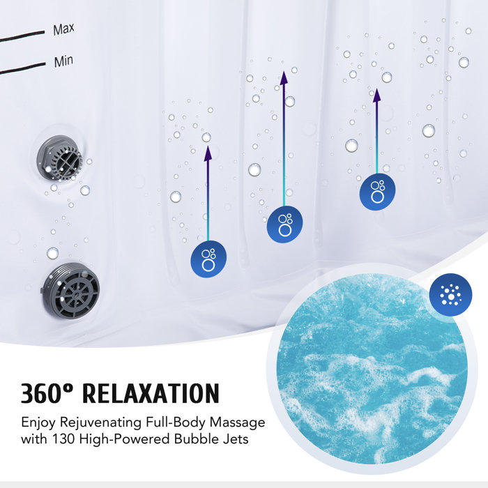 CO-Z 6 - Person 130 - Jet Vinyl Inflatable Hot Tub & Reviews | Wayfair