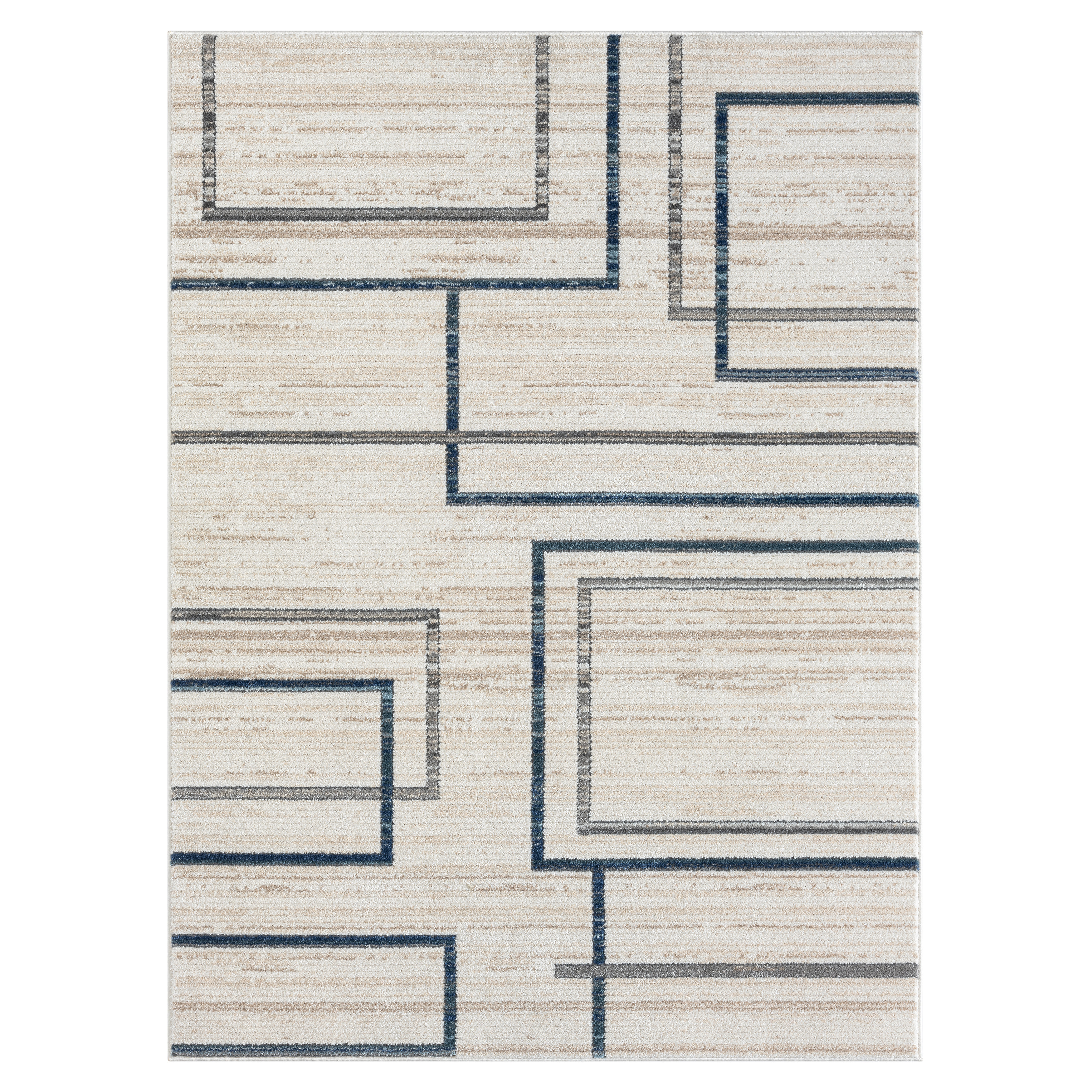 Latitude Run® Brinley Geometric Beige/Gray High-Low Area Rug & Reviews ...