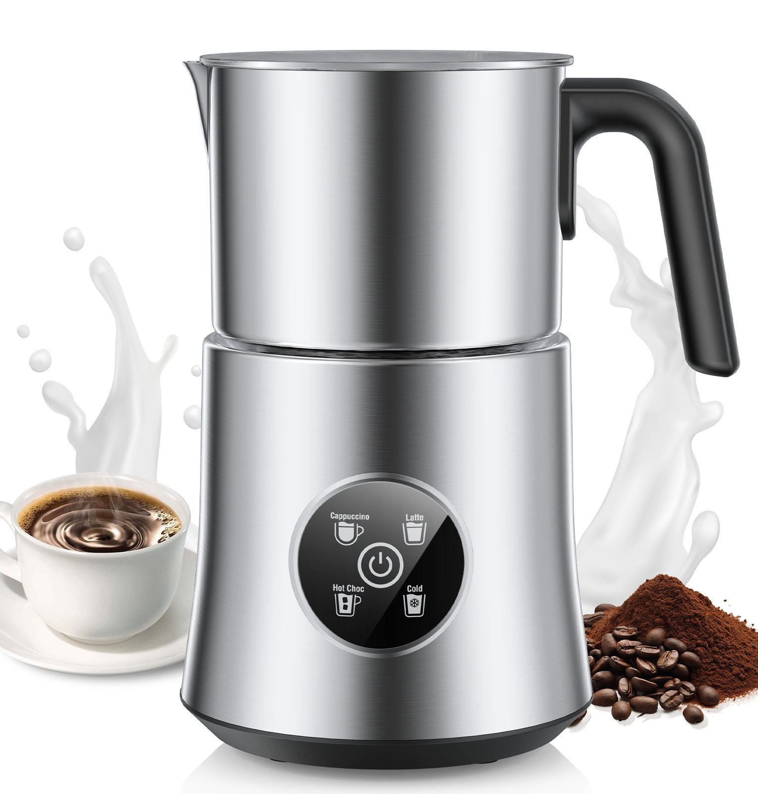 Teendow 900ml Electric Milk Frother Machine, Coffee Foamer Stainless ...