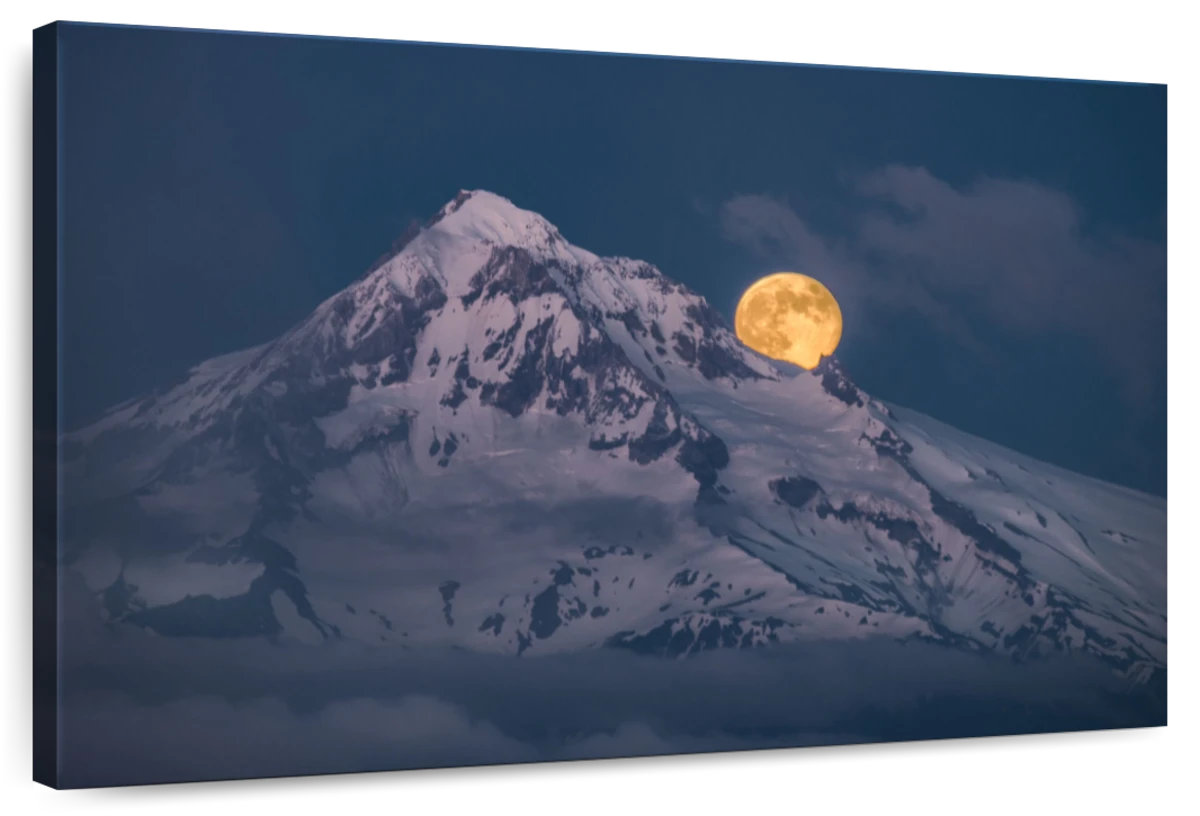 Millwood Pines Alvord Moonrise Over Mount Hood | Wayfair