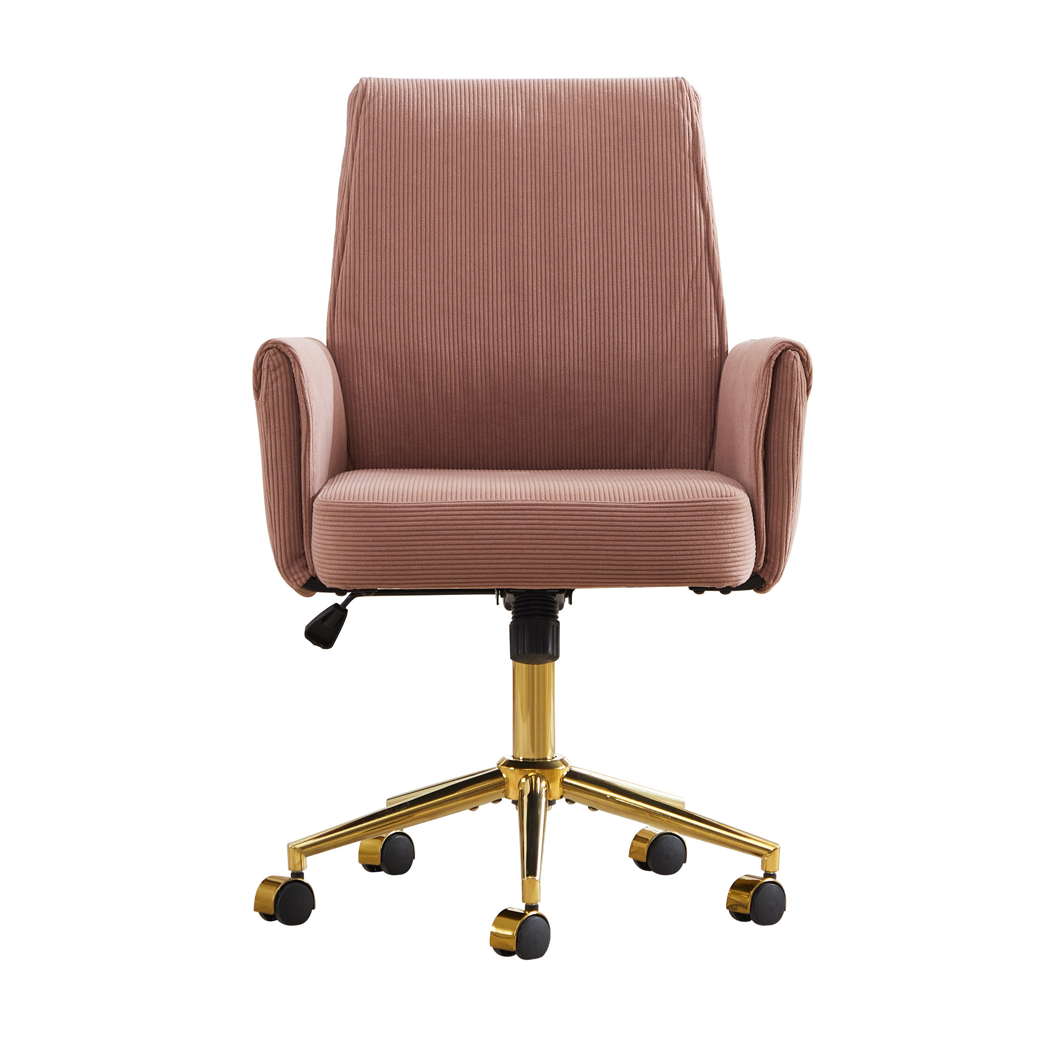 godohome Ergonomic Mid-Back Liftable Office Chair with Golden Metal ...