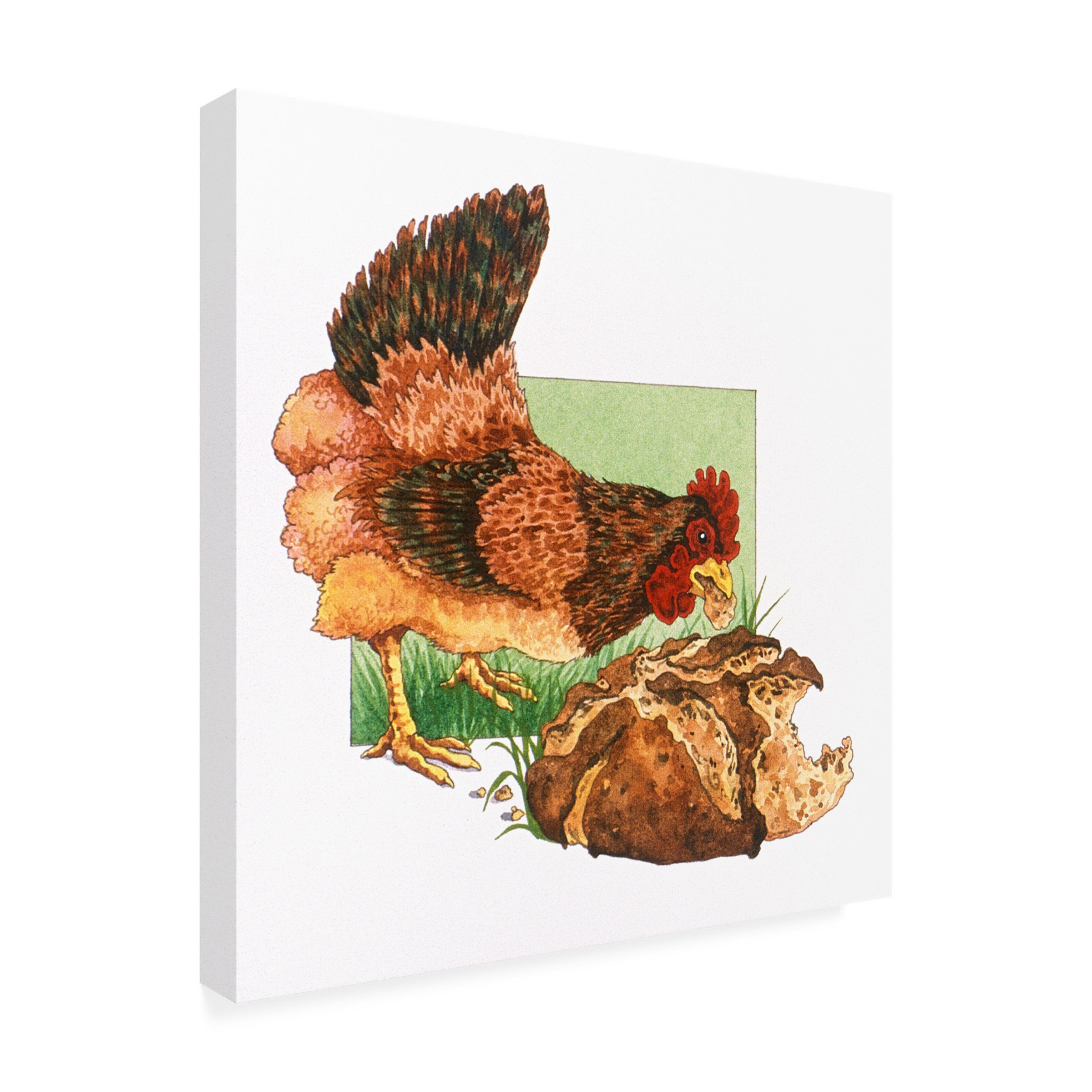 August Grove Wendy Edelson 'Chicken Snack' Canvas Art - Wayfair Canada